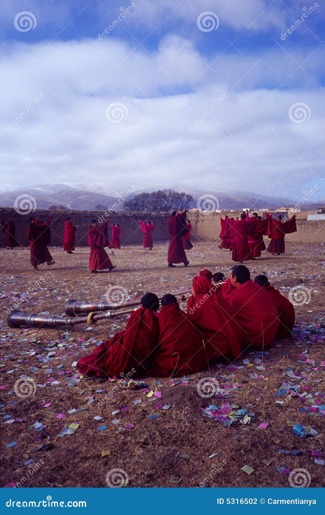 Lamas in new year ceremony editorial photography. Image of lama - 5316502