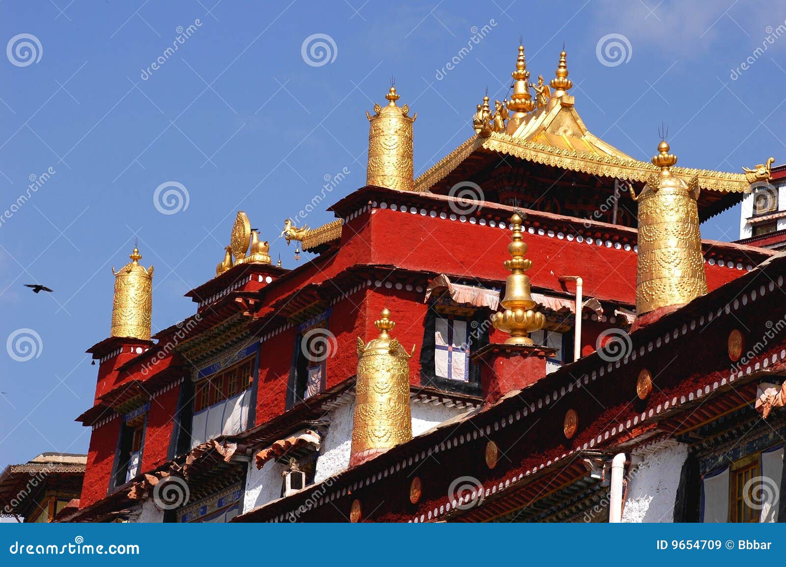 Lamasery stock image. Image of lasa, scenery, bird, chinese - 9654709