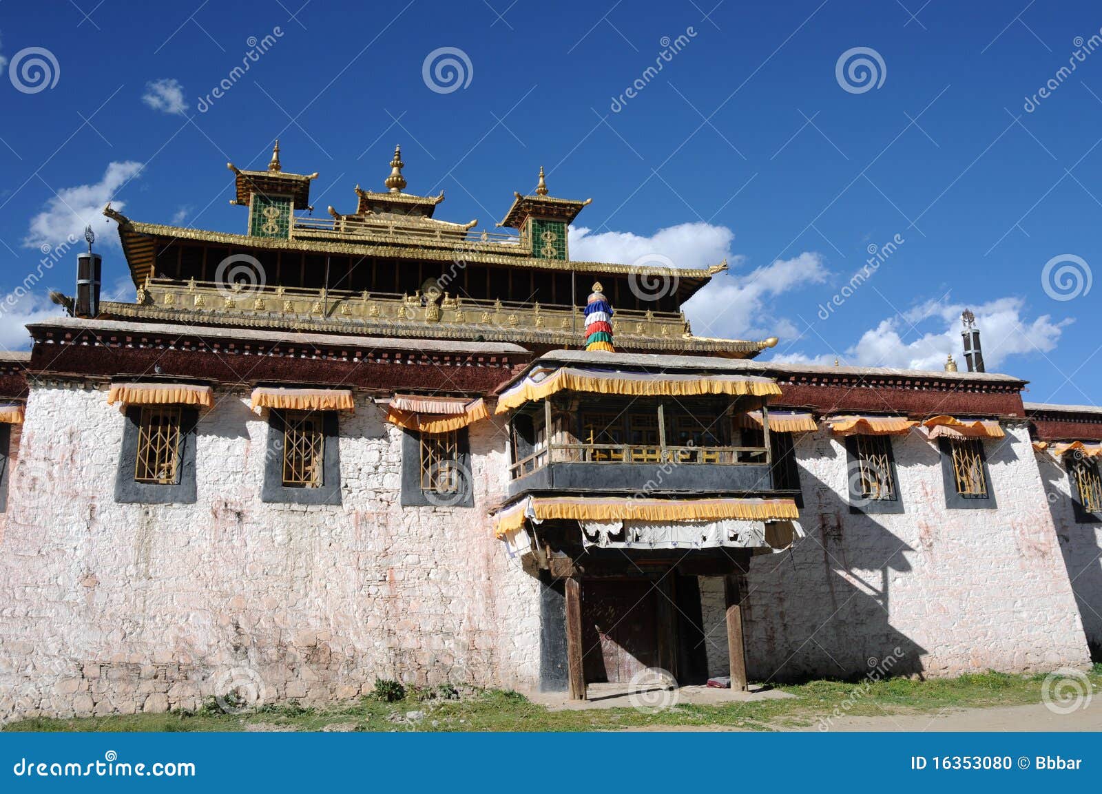 Lamasery in Tibet stock photo. Image of lama, gold, architecture - 16353080