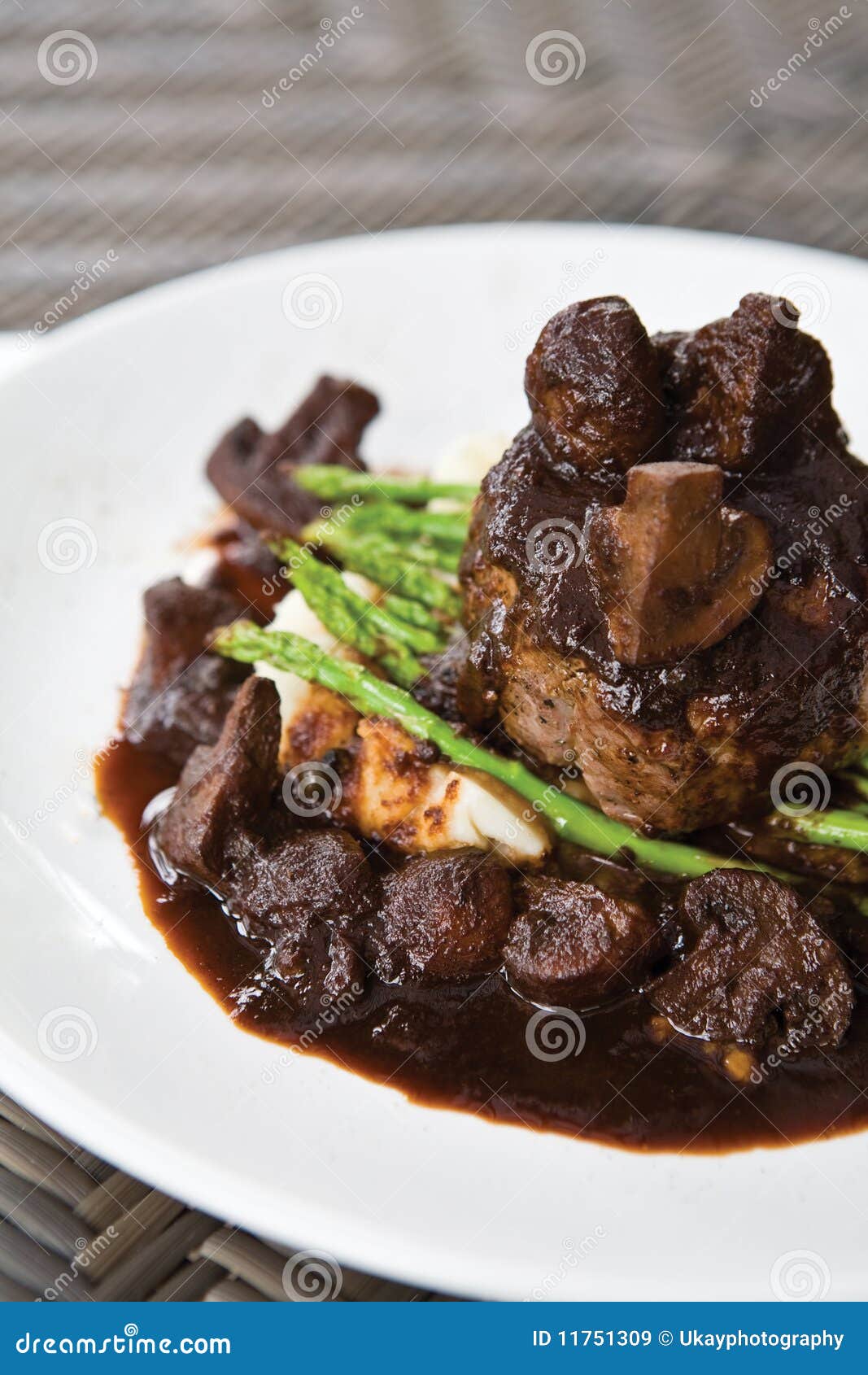Lamb Beef Fillet Steak with Asparagus Stock Image - Image of meal ...
