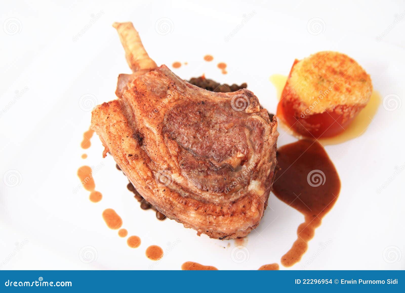 Lamb chop steak stock photo. Image of cuisine, cooked - 22296954