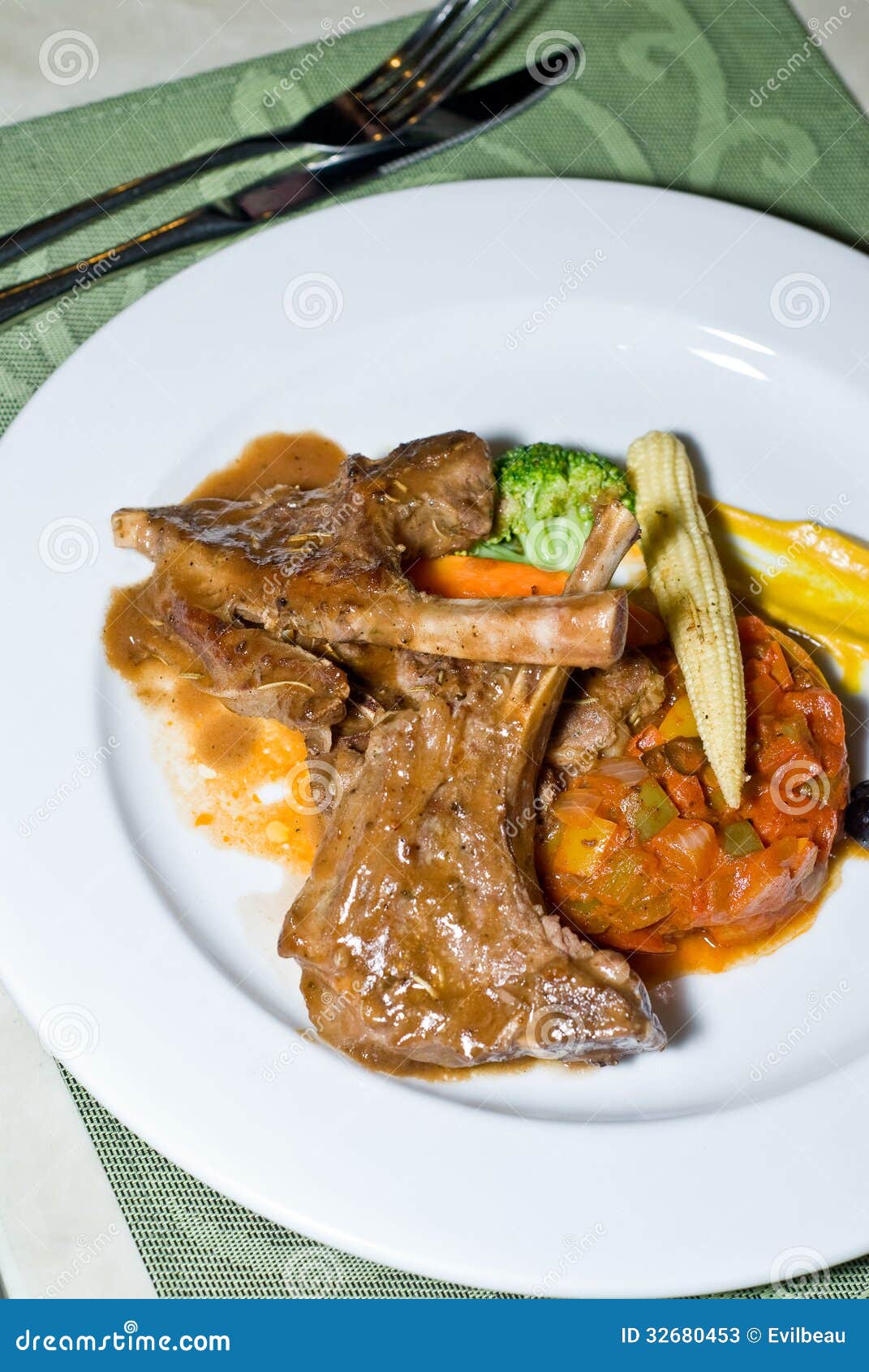 Lamb chop steak stock image. Image of gastronomy, lamb - 32680453
