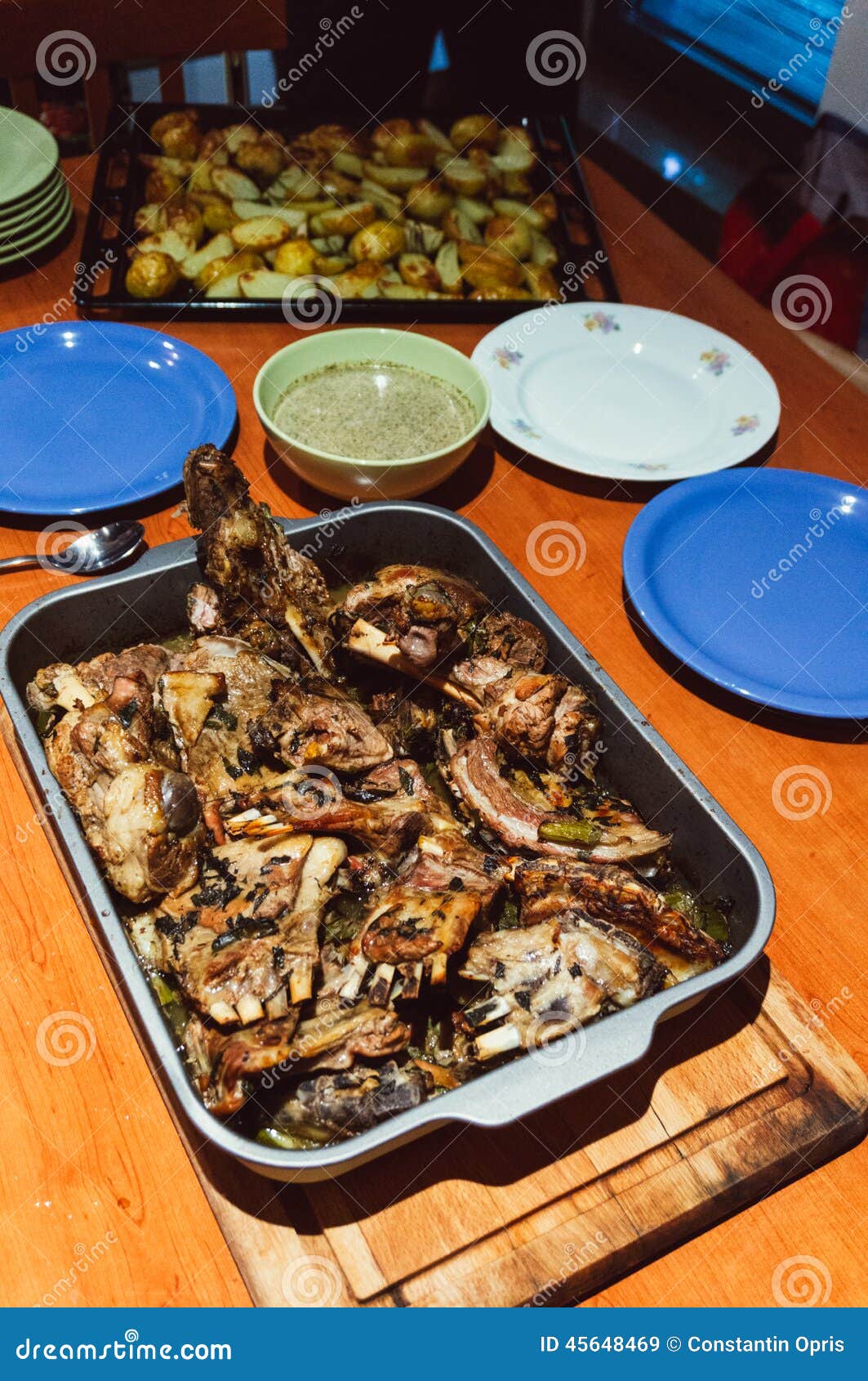 Lamb chops meal stock image. Image of ready, delicious - 45648469
