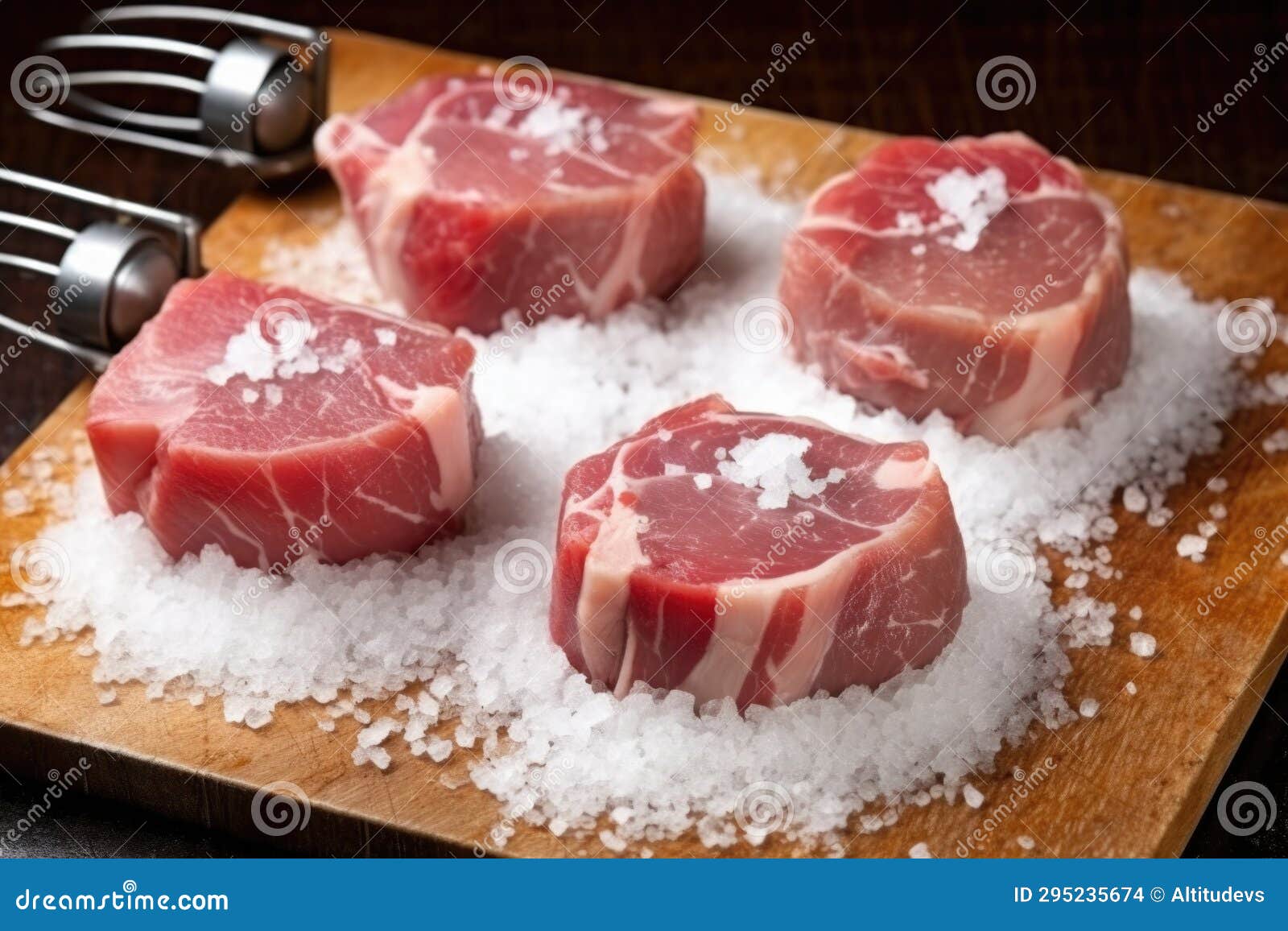 Lamb Chops with a Probe on a Himalayan Salt Slab Stock Photo - Image of ...