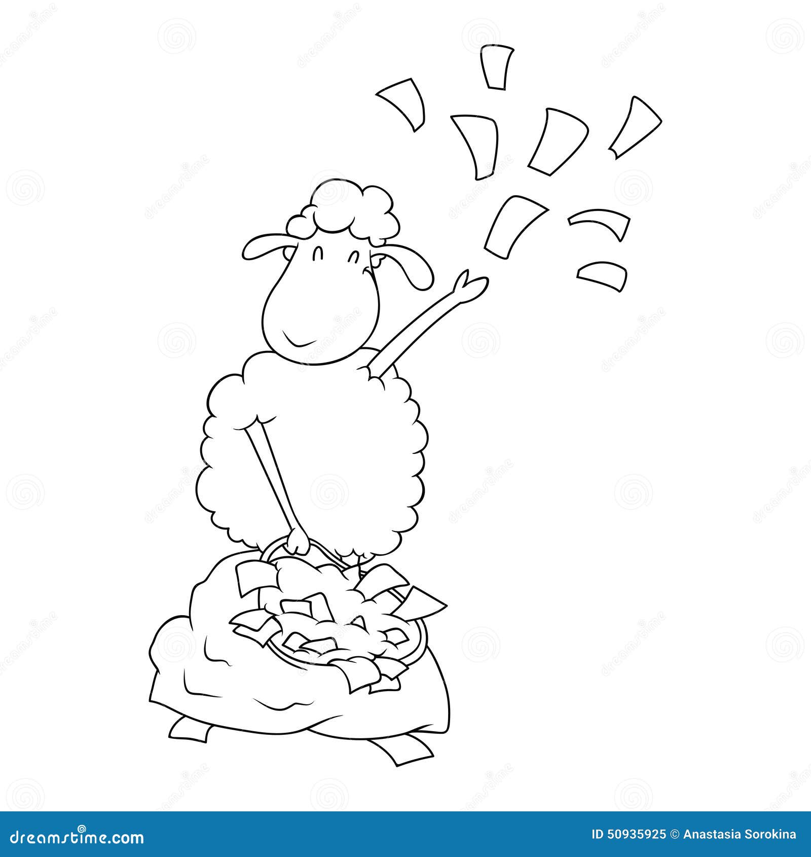 Lamb Doodle stock vector. Illustration of economy, nature - 50935925