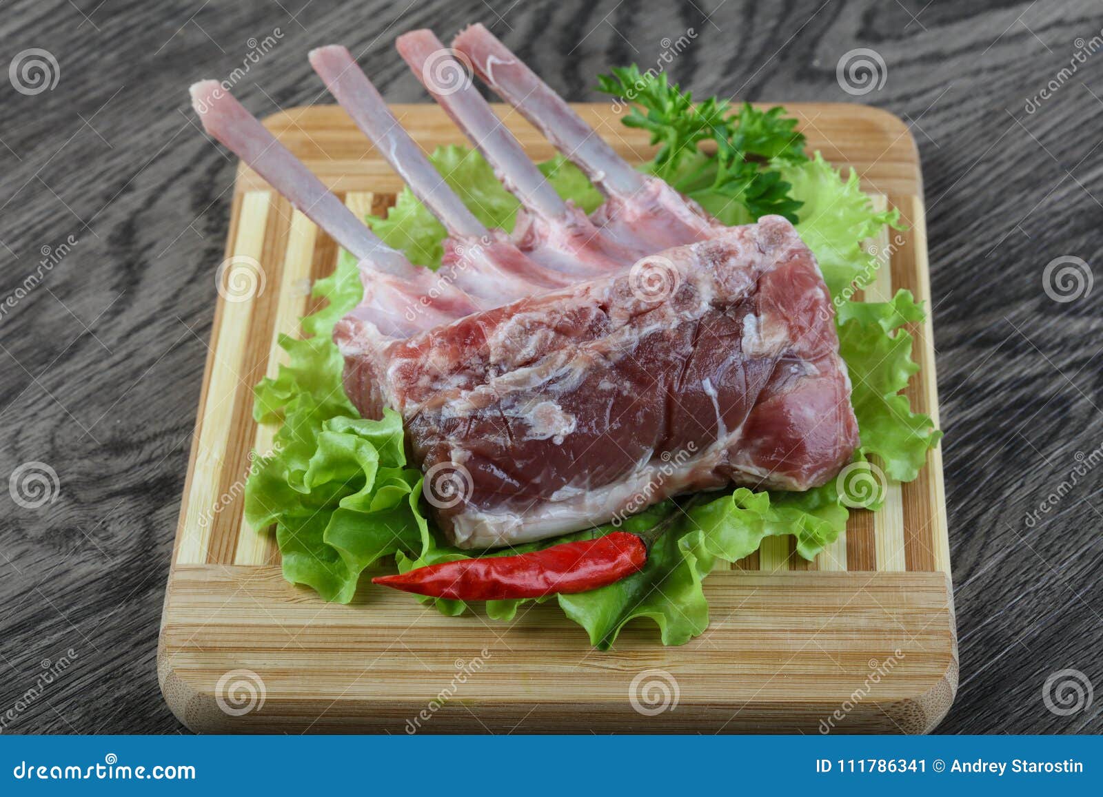 Lamb Frenched Rack stock image. Image of food, meal - 111786341