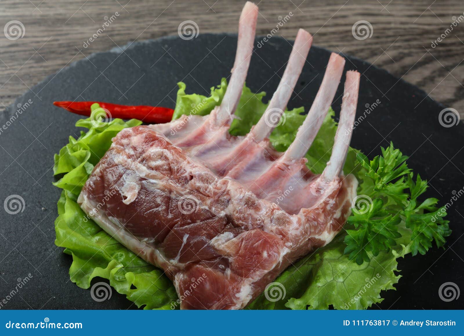 Lamb Frenched Rack stock image. Image of ingredients - 111763817