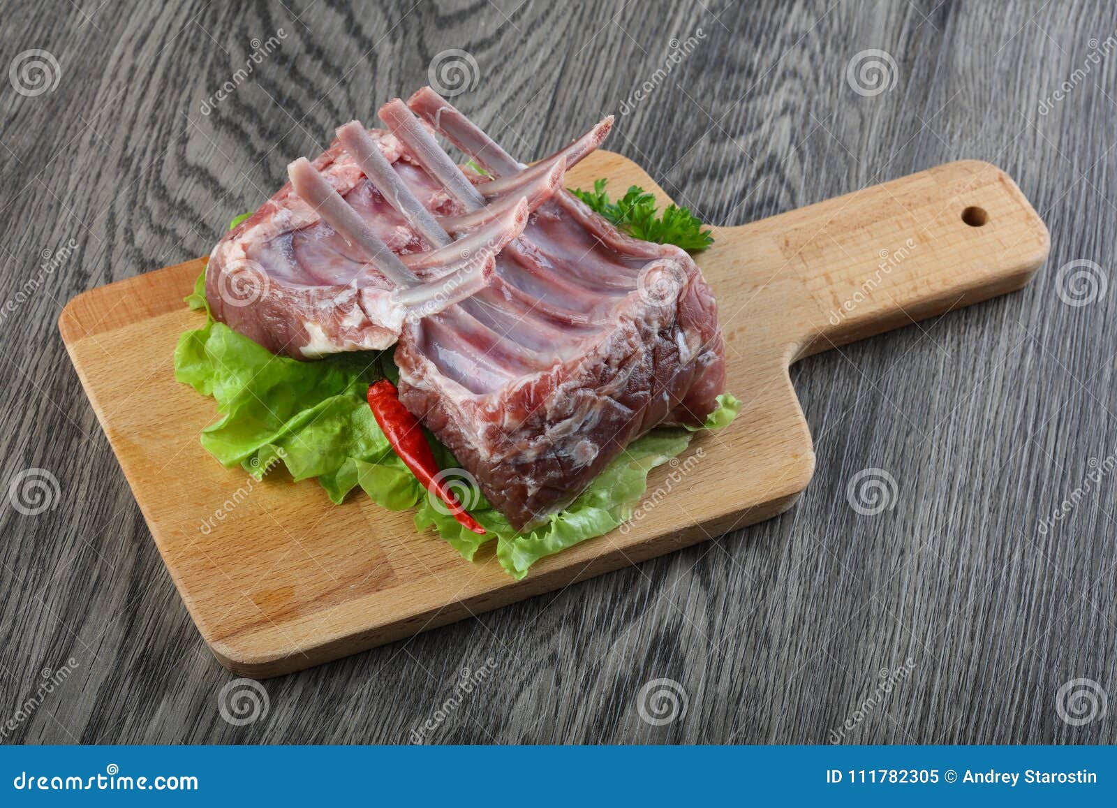 Lamb Frenched Rack stock image. Image of chop, ribs - 111782305