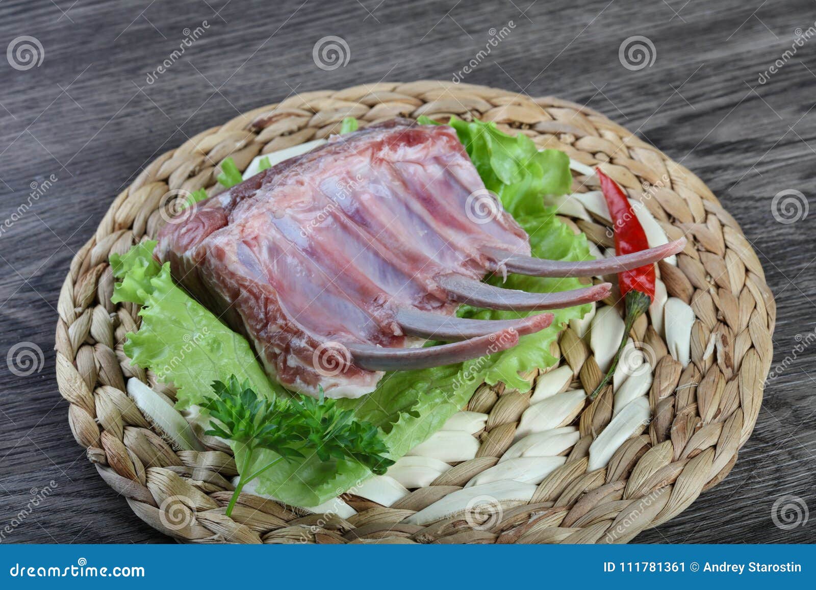 Lamb Frenched Rack stock image. Image of ingredients - 111781361