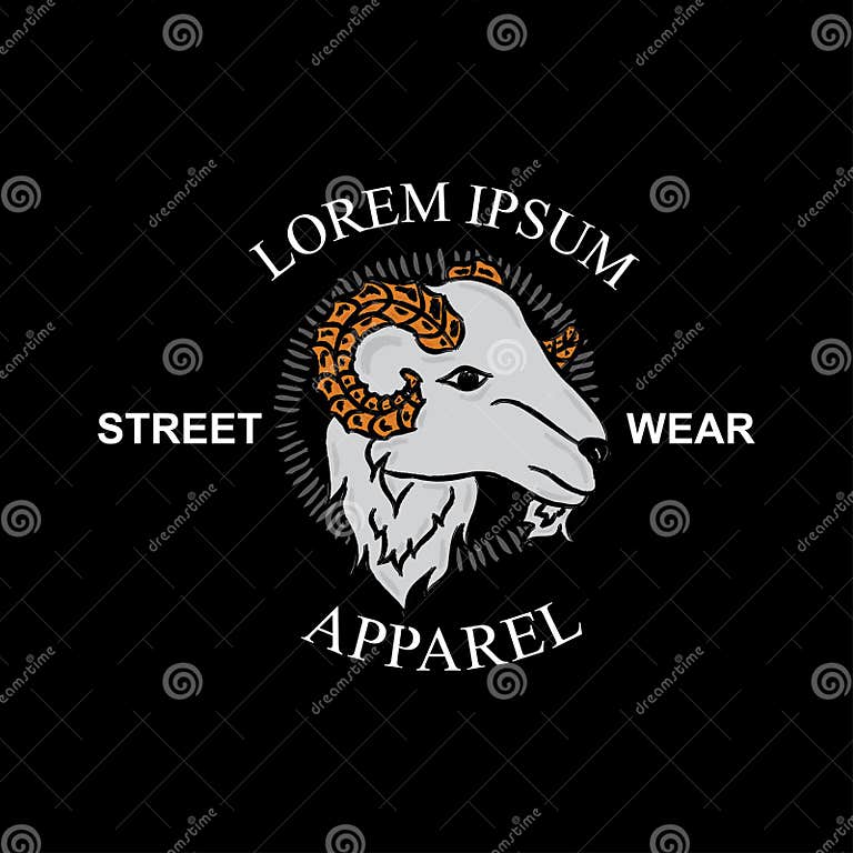 Lamb head vector stock vector. Illustration of vector - 75673788