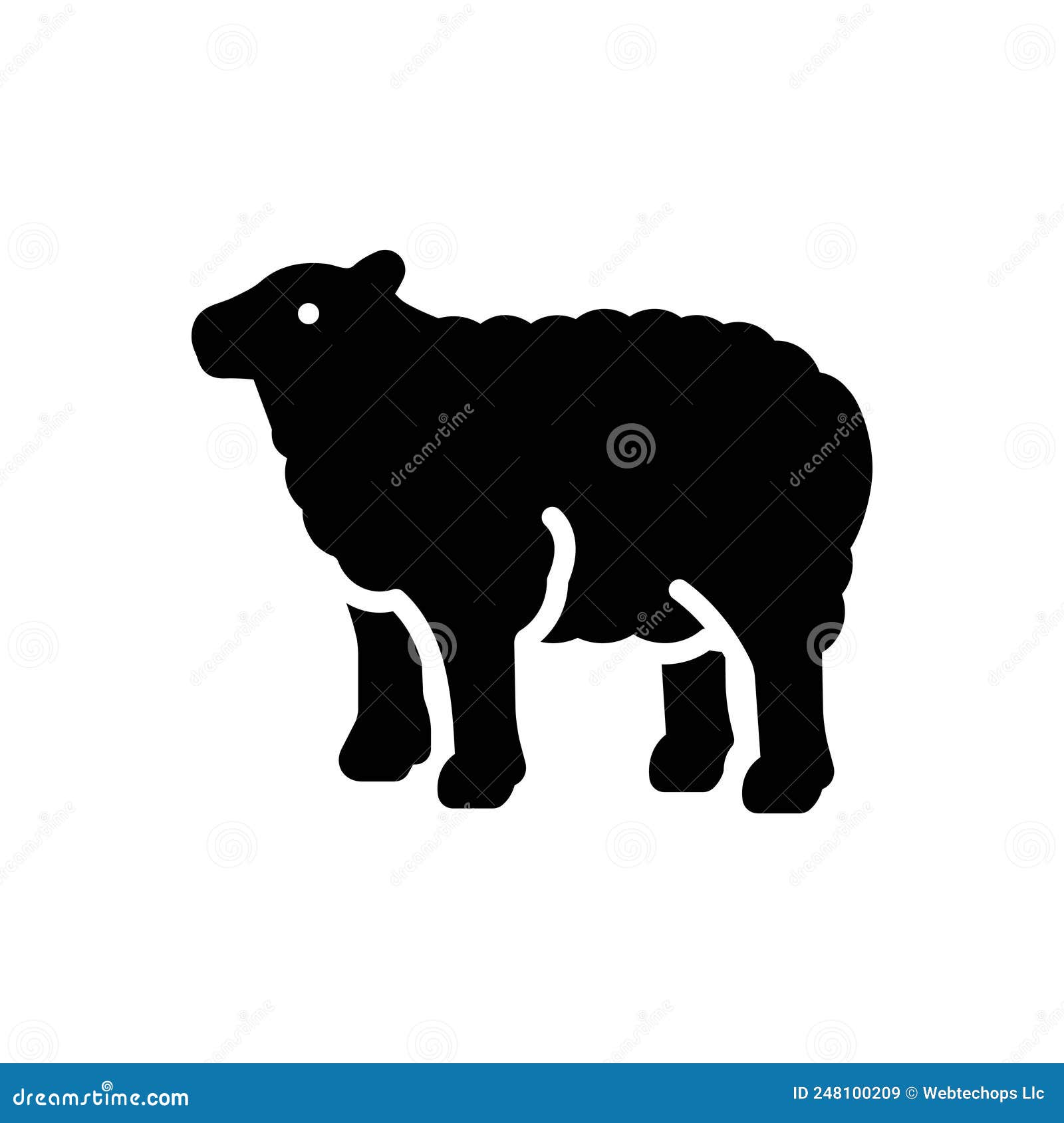 Black Solid Icon for Lamb, Baa Lamb and Wool Stock Vector ...