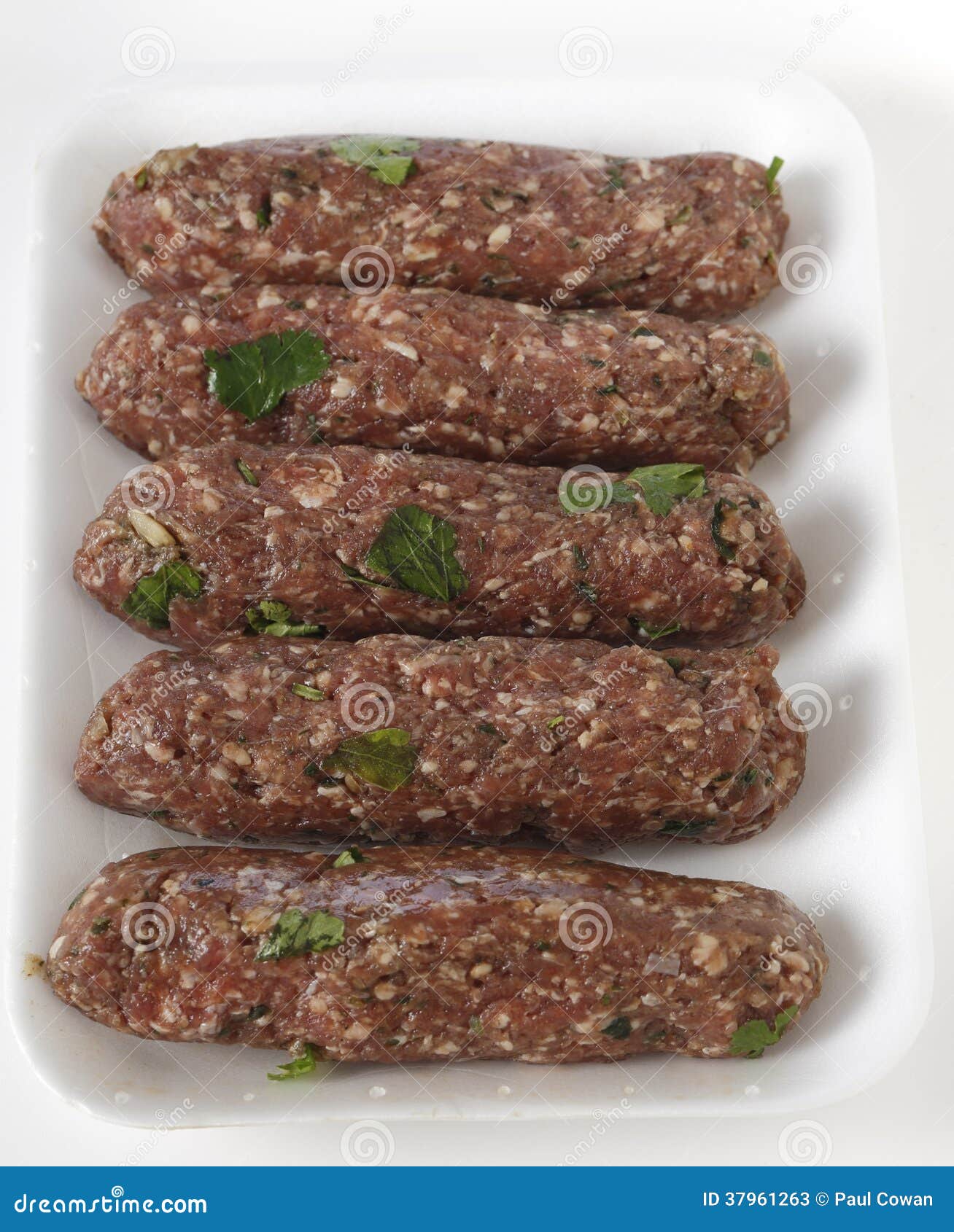 Lamb Kofta on a Supermarket Tray Stock Image - Image of meat, minced ...