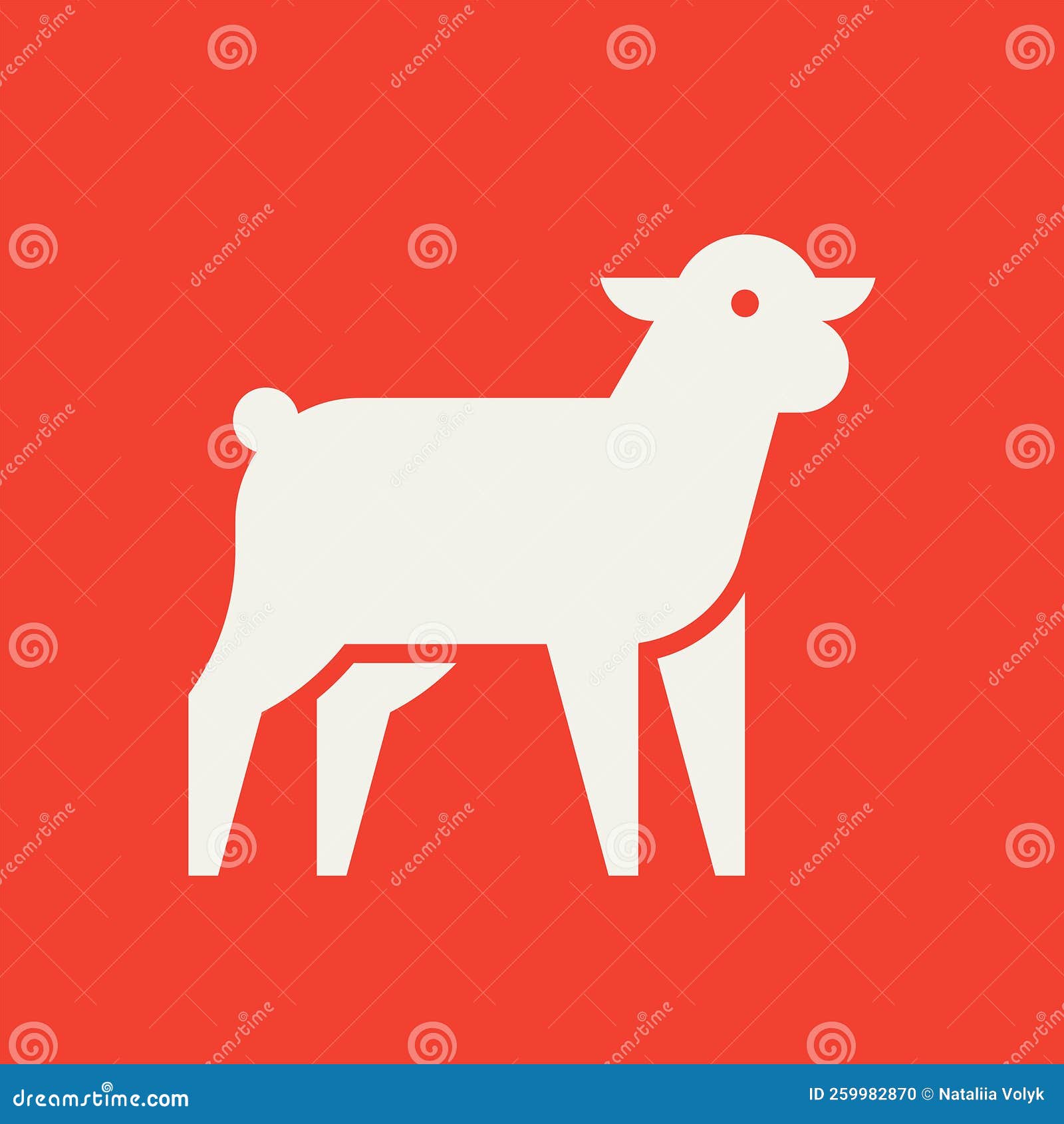 Lamb Logo stock vector. Illustration of vector, natural - 259982870