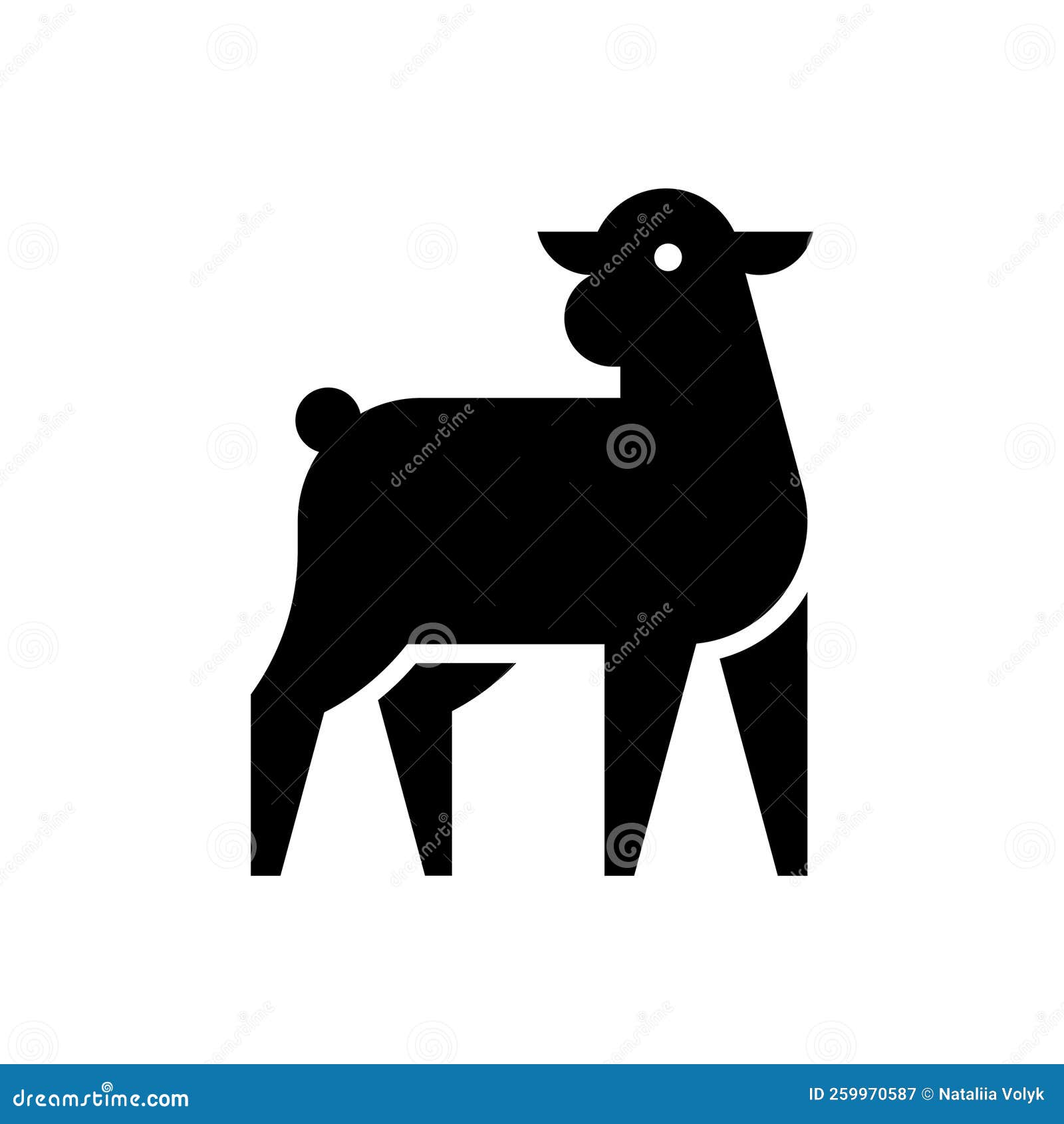 Lamb Logo stock vector. Illustration of farm, vector - 259970587