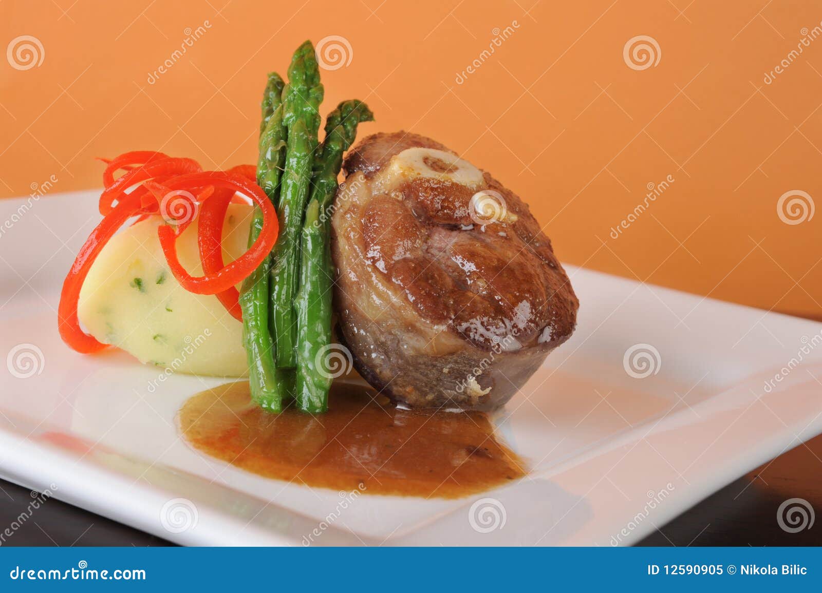 Lamb Main Course stock image. Image of potatoes, veggies - 12590905