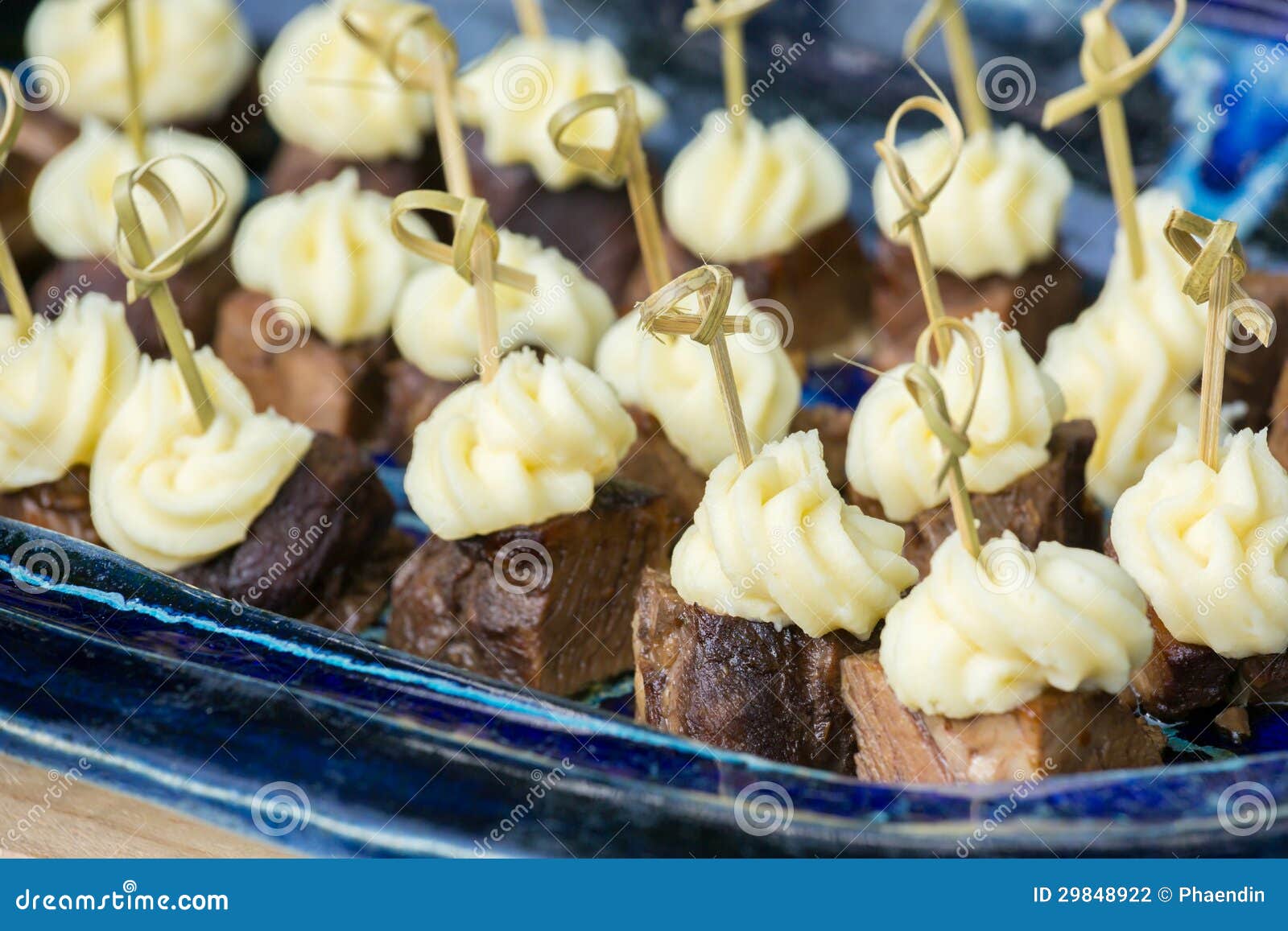 Lamb meat canapes stock photo. Image of orange, celebrate - 29848922