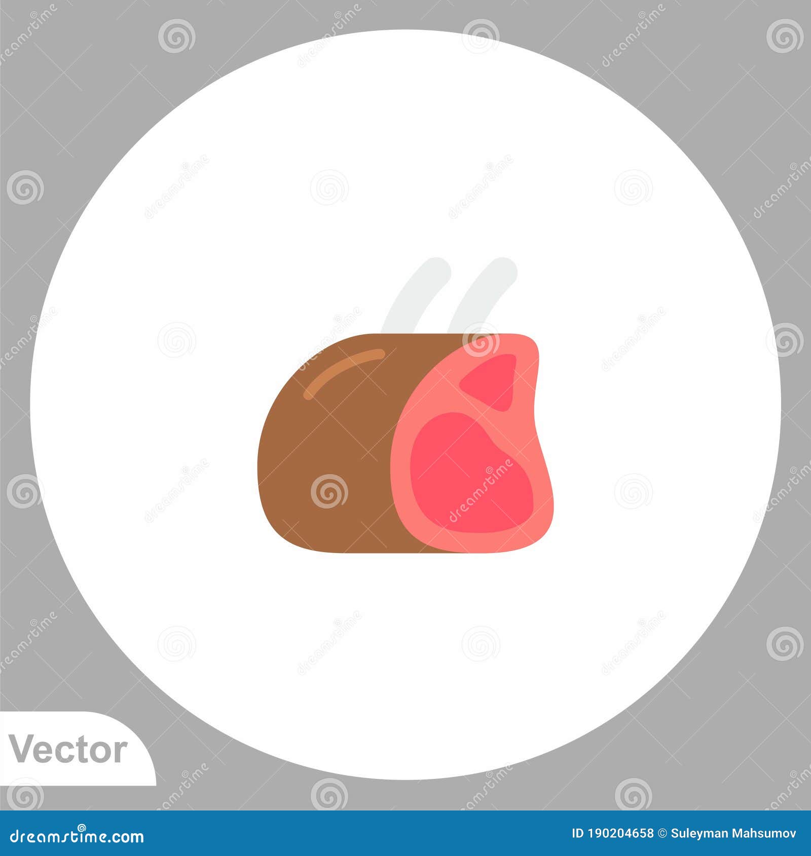 Lamb Meat Vector Icon Sign Symbol Stock Vector - Illustration of ...