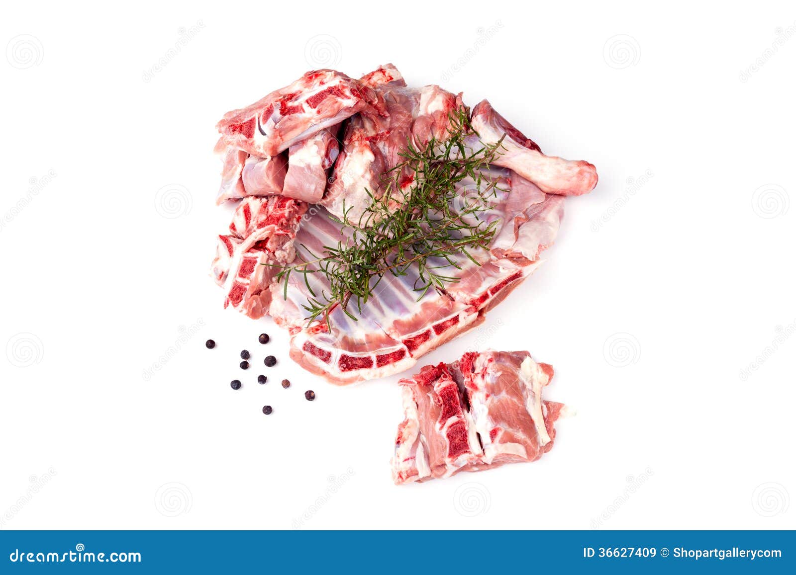Lamb Ribs stock image. Image of gastronomy, bone, uncooked - 36627409