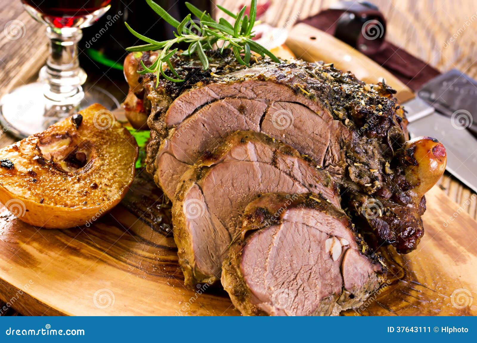 Lamb Roast stock image. Image of recipe, green, fillet - 37643111