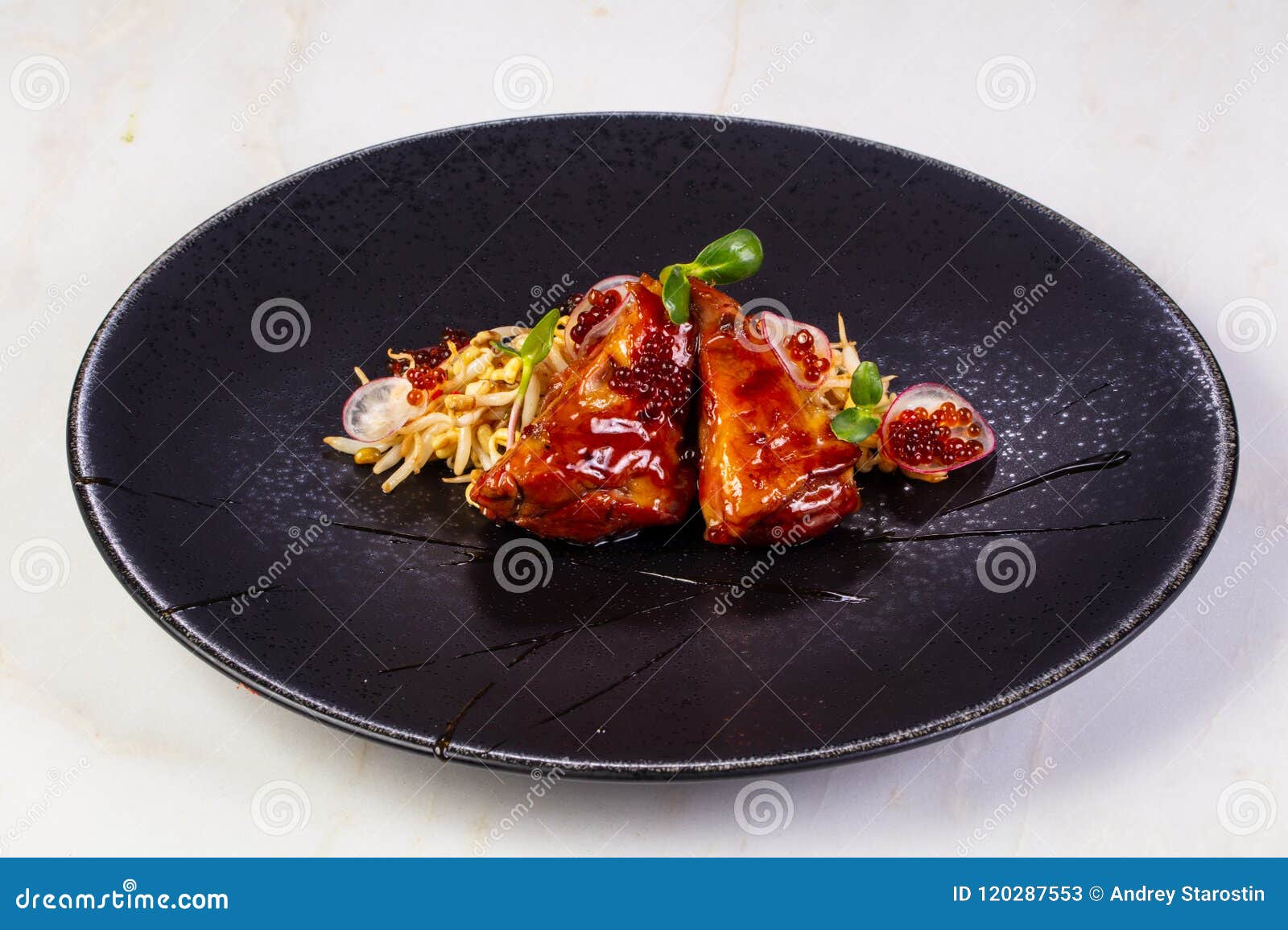 Lamb robata with sauce stock image. Image of plate, rack - 120287553