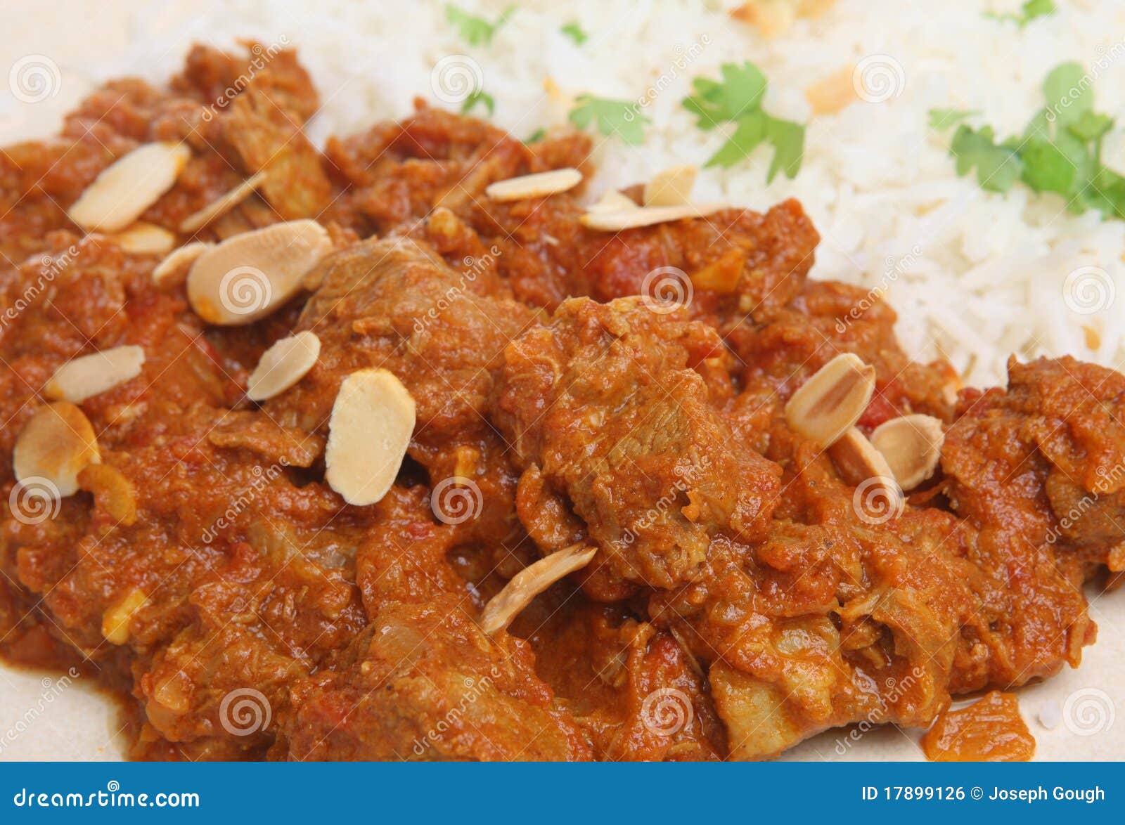Lamb Rogan Josh Indian Curry Stock Photo - Image of closeup, dinner ...