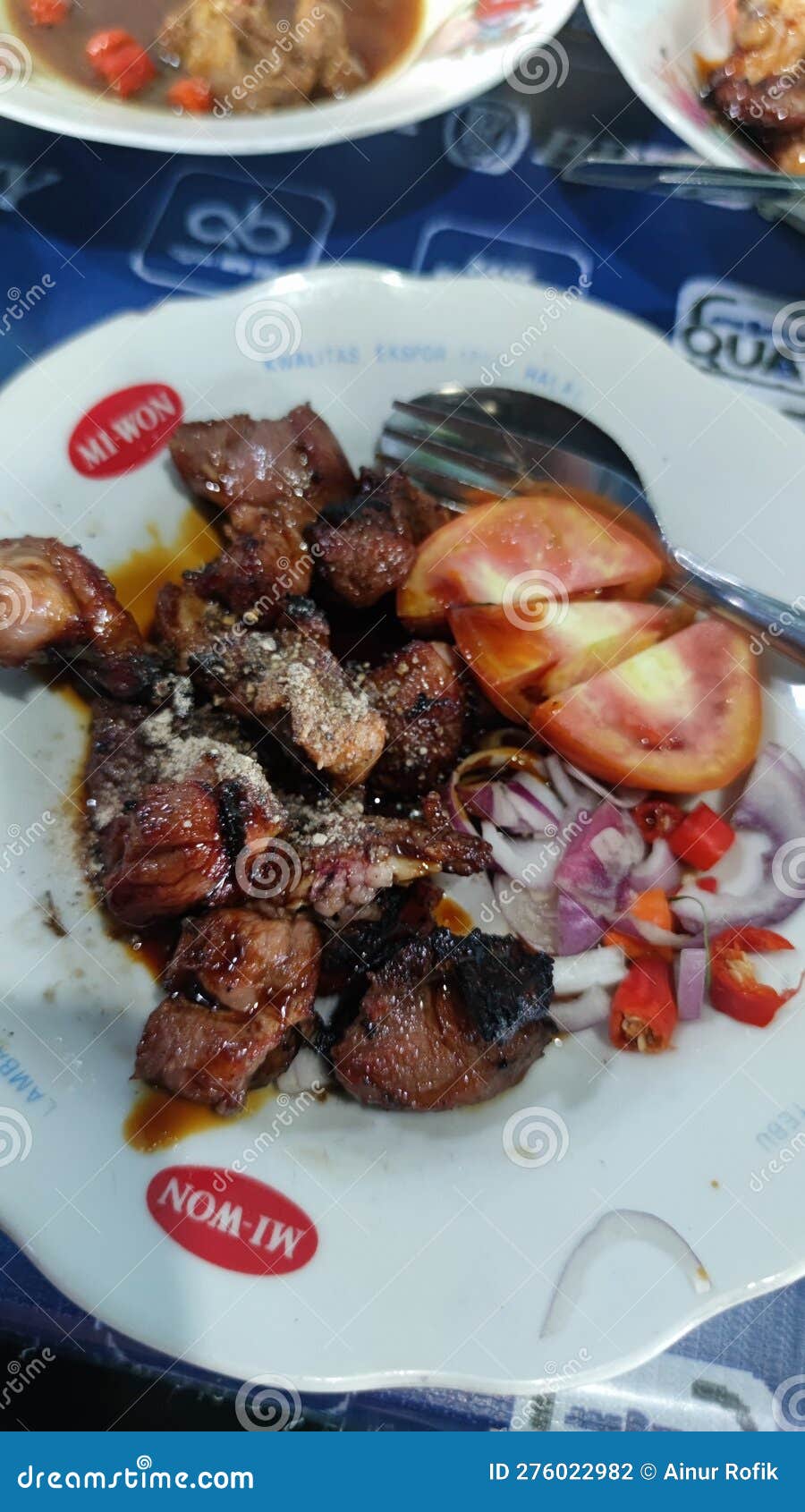 Lamb satay medium well editorial photography. Image of satay - 276022982