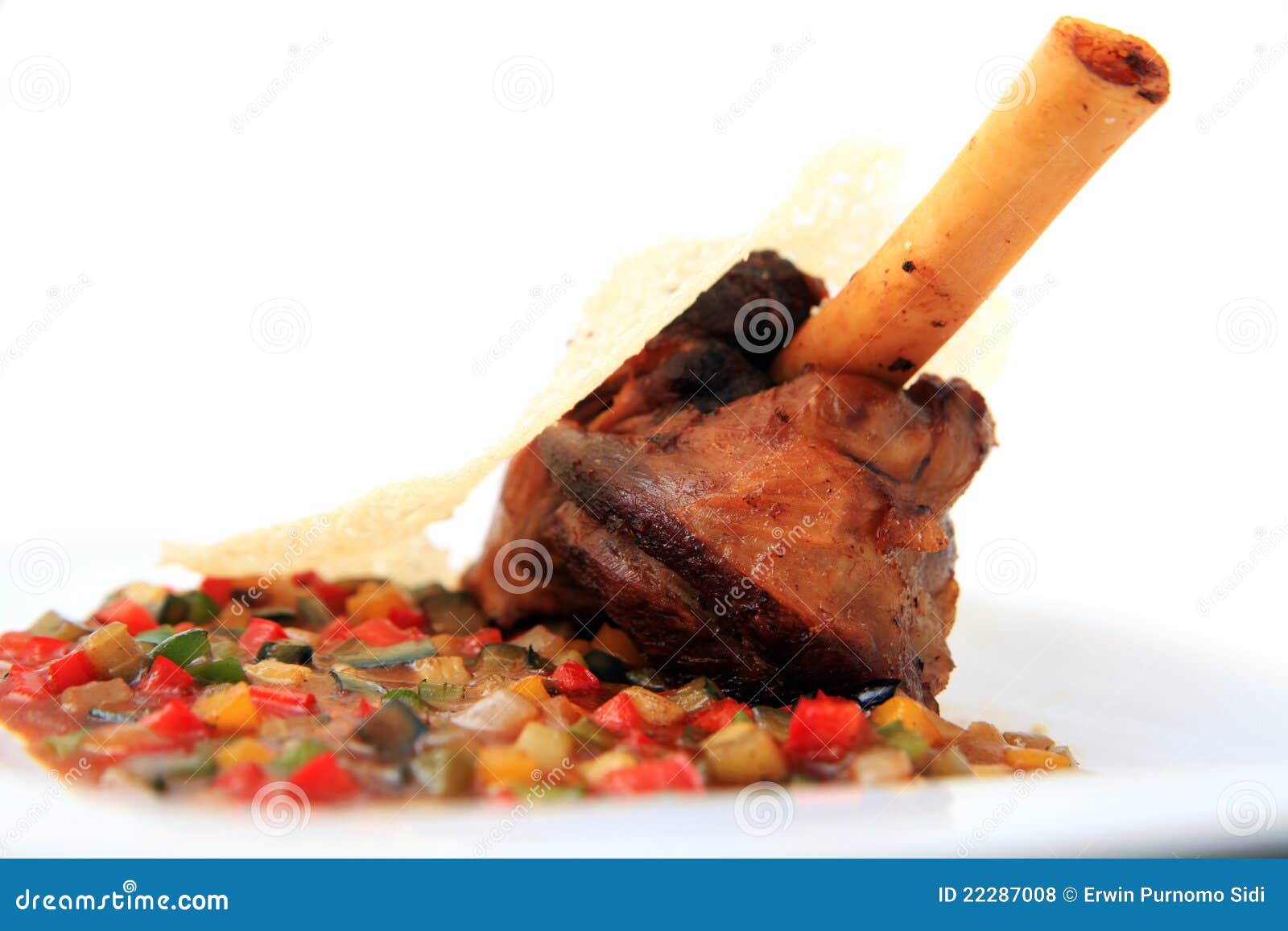 Lamb shank with bone stock photo. Image of catering, recipe - 22287008