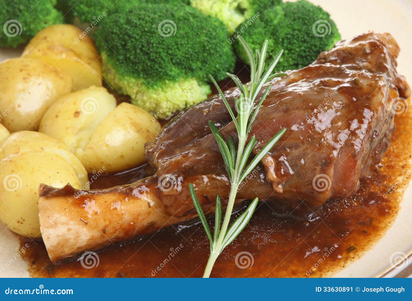 Lamb Shank with Vegetables Dinner Stock Image - Image of meal, braised ...