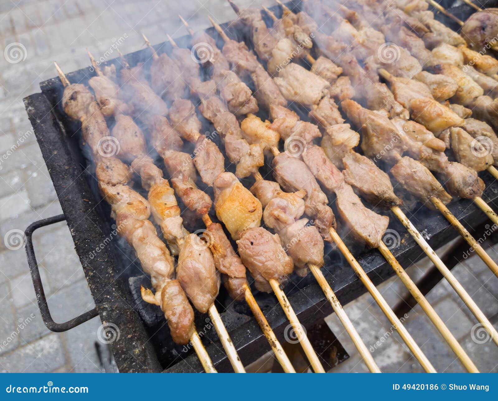 Lamb shashlik stock photo. Image of meal, food, dish - 49420186