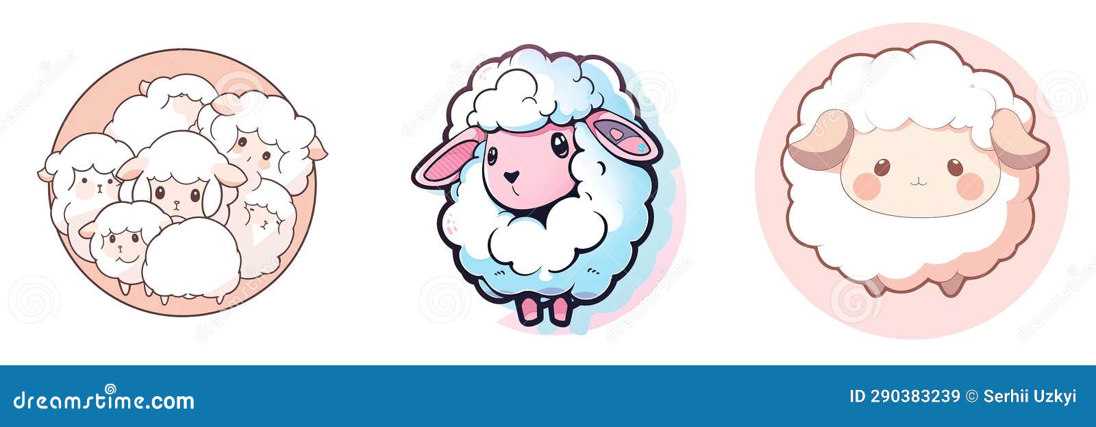 Lamb or Sheep Logo 2D AI Generated Stock Illustration - Illustration of ...