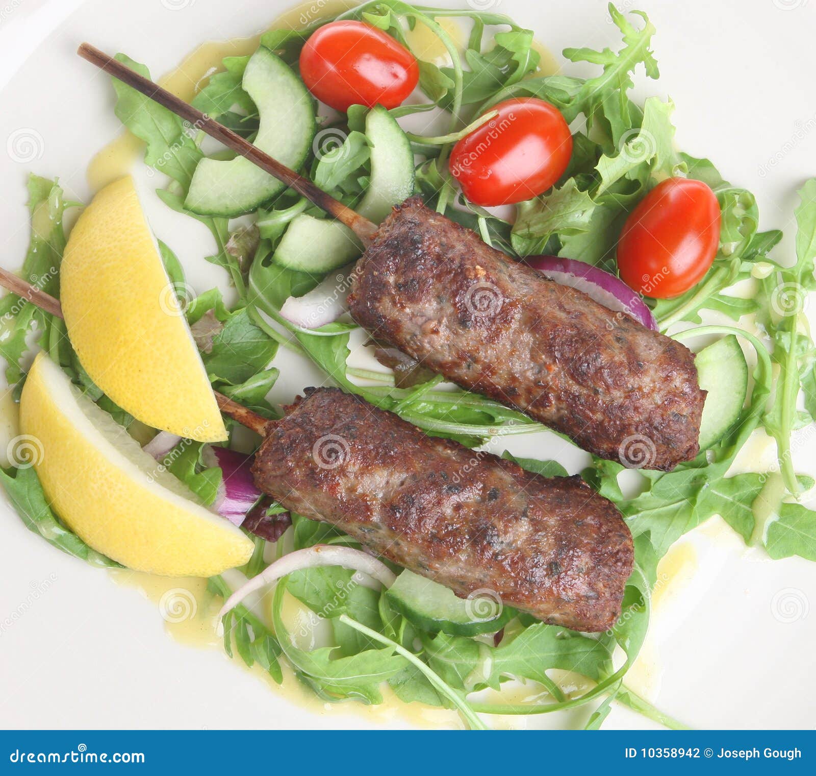 Lamb Shish Kebabs stock photo. Image of closeup, grilled - 10358942