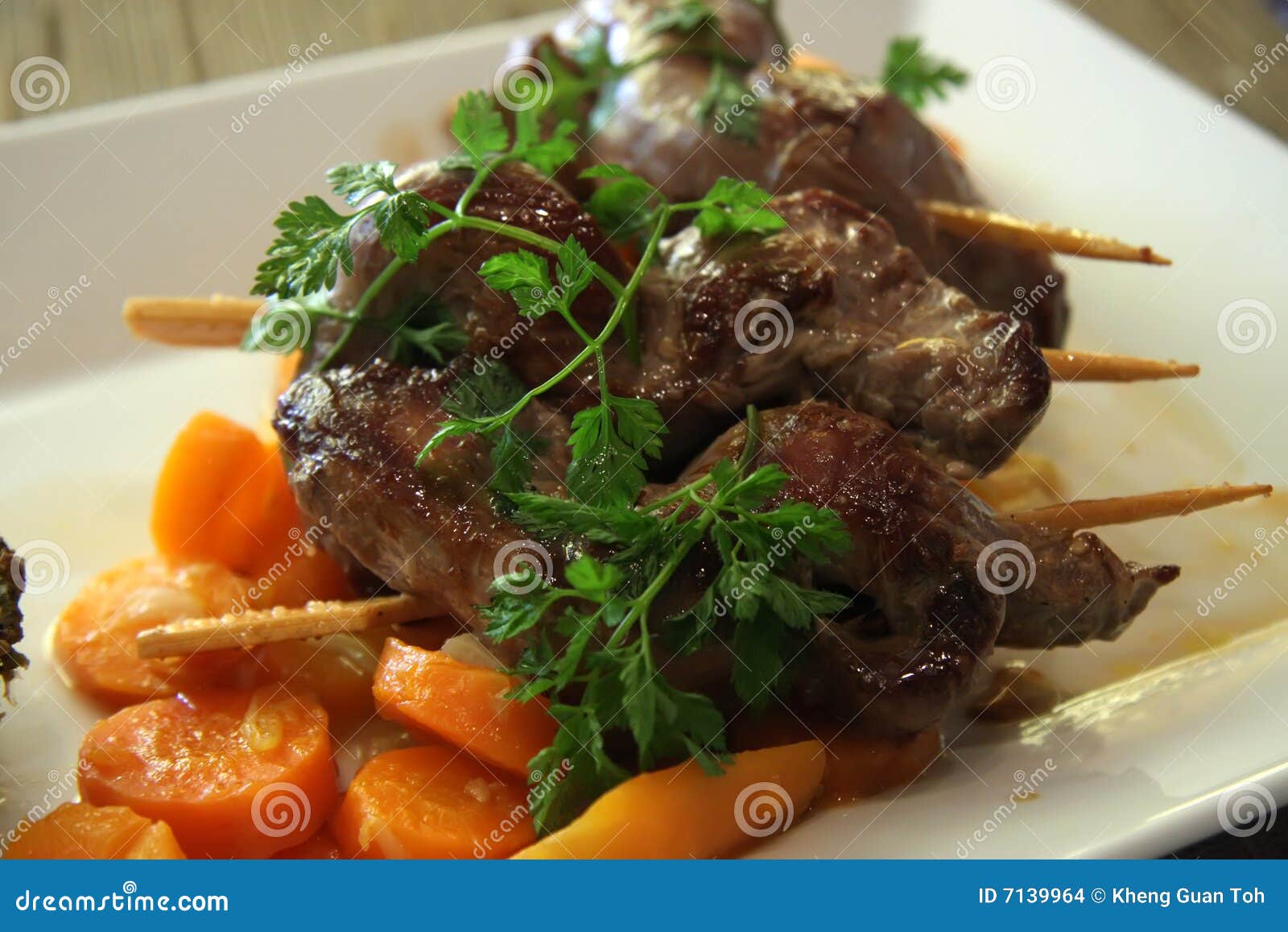 Lamb skewers stock photo. Image of decorated, meat, lamb - 7139964