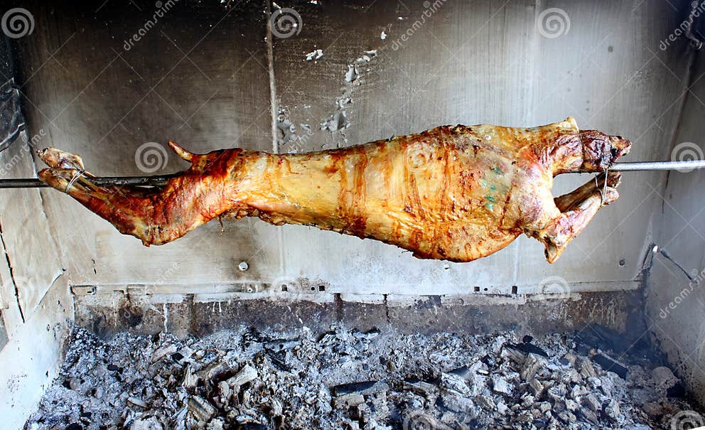 Lamb on spit stock photo. Image of nutrition, barbecue - 19423836