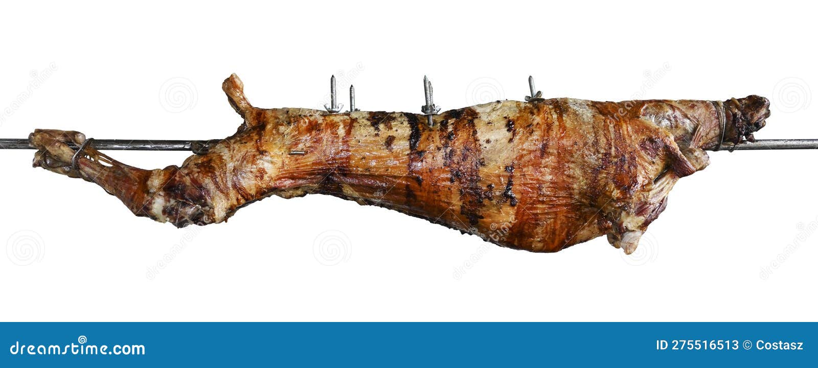 Lamb on the spit stock image. Image of sheep, spit, lamb - 275516513