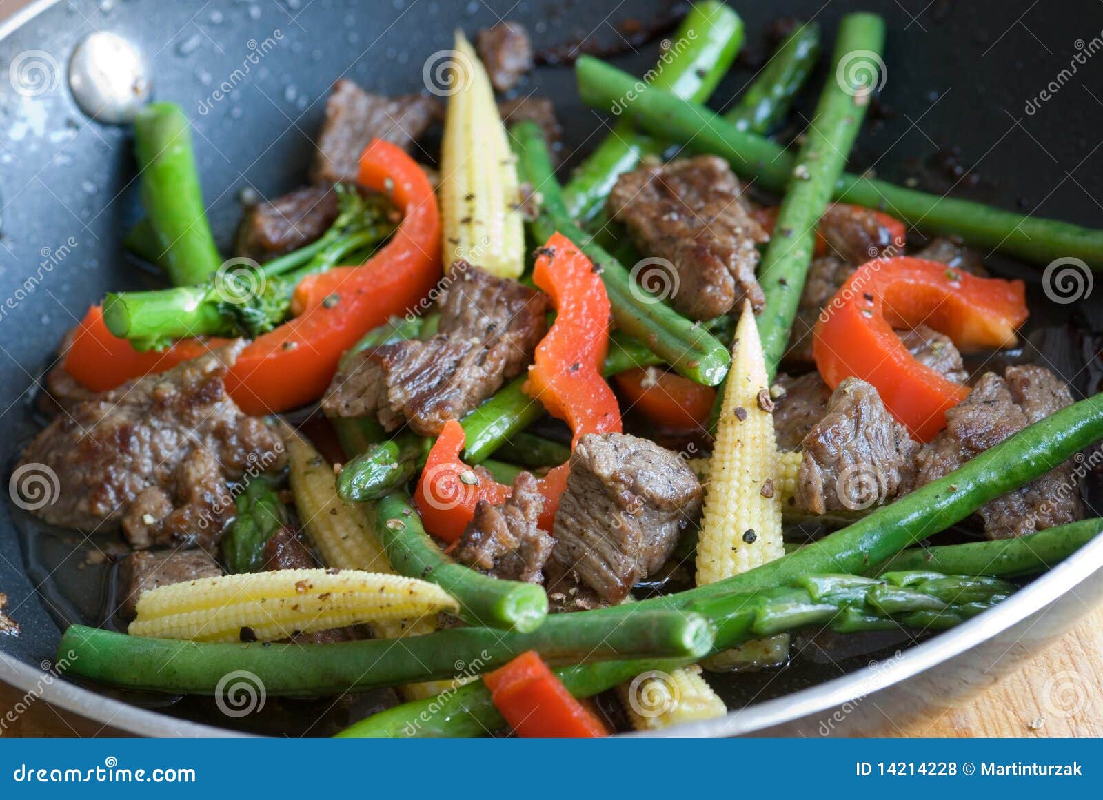 Lamb stir fry stock photo. Image of corn, culinary, peppers - 14214228