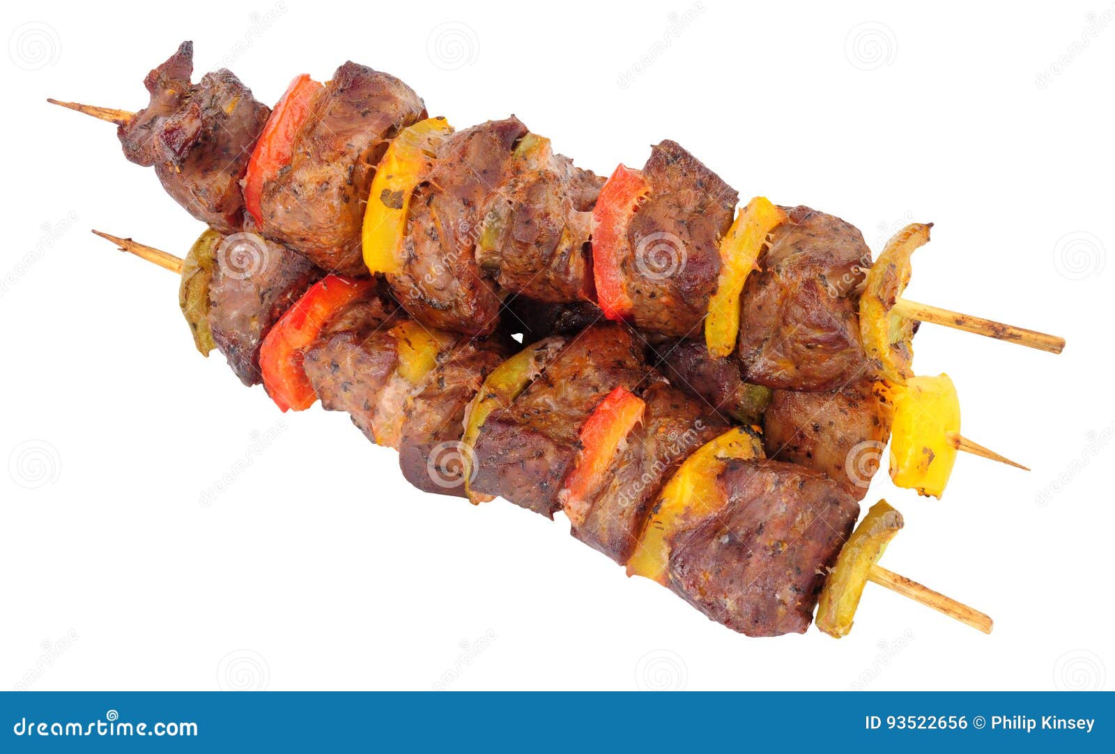 Lamb and Sweet Pepper Kebabs Stock Photo - Image of kebabs, barbecued ...