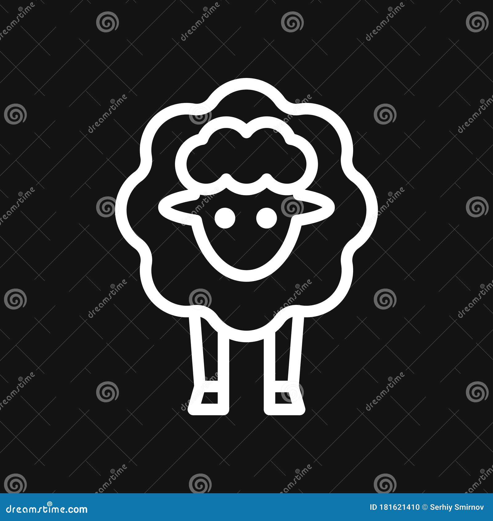 Lamb Vector Icon. Symbol of Sheep on a Background Stock Illustration ...