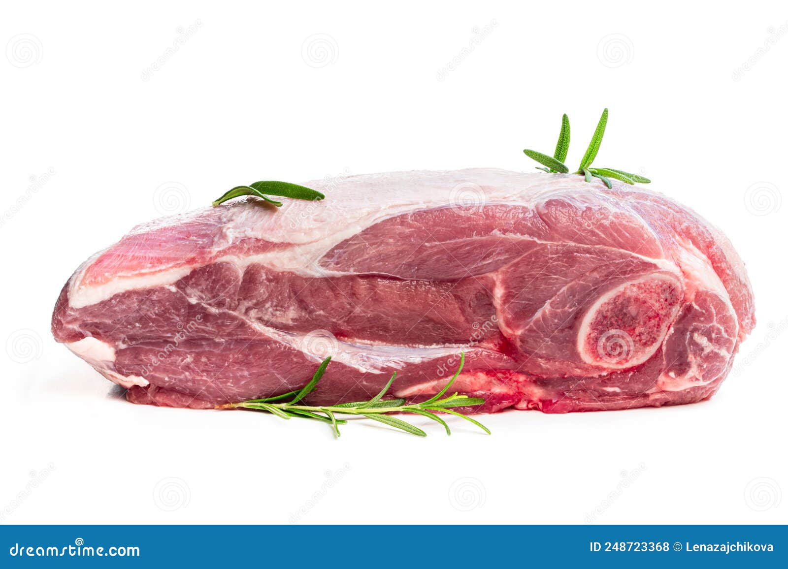 Lamb Whole Shoulder Meat Isolated on White Stock Photo - Image of ...