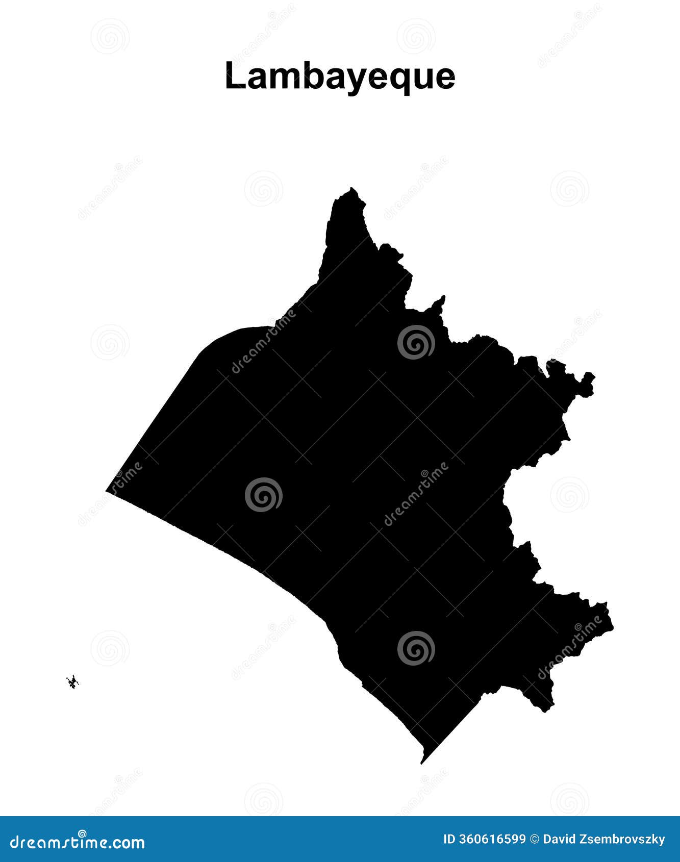 Lambayeque outline map stock illustration. Illustration of cartography - 360616599