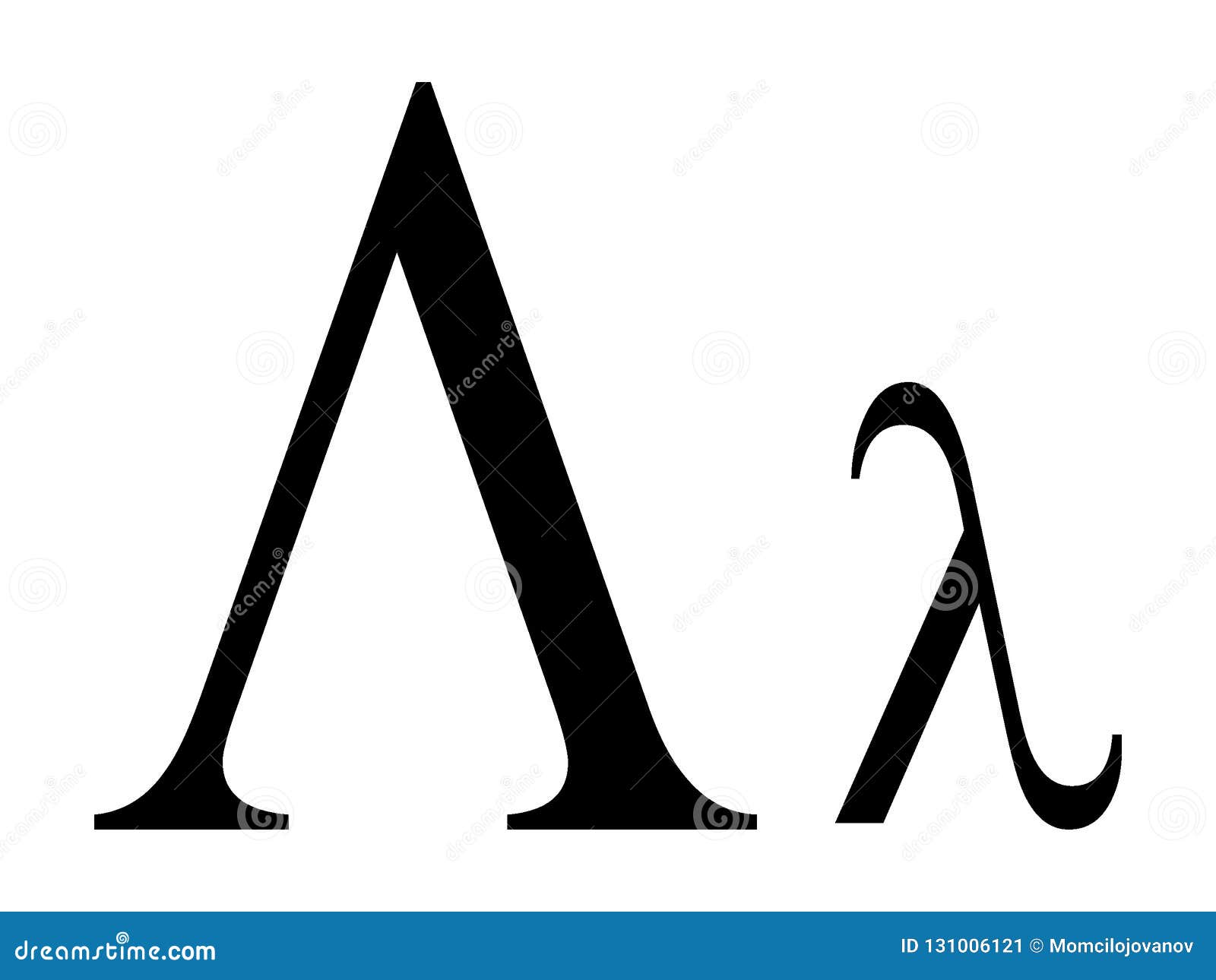Lambda De La Letra De Alfabeto Griego Ilustración del Vector ...