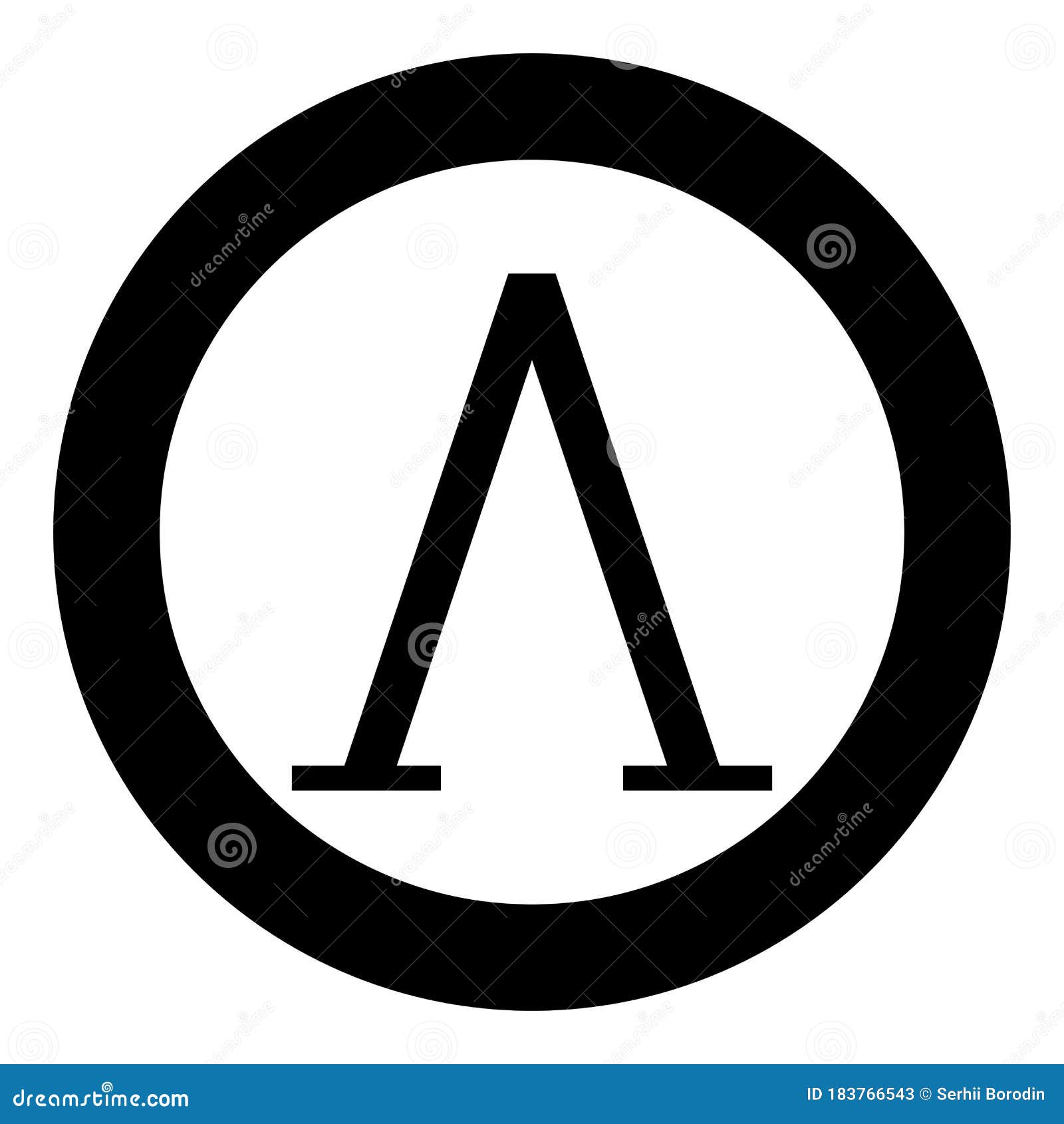 Lambda Greek Symbol Capital Letter Uppercase Font Icon In Circle Round