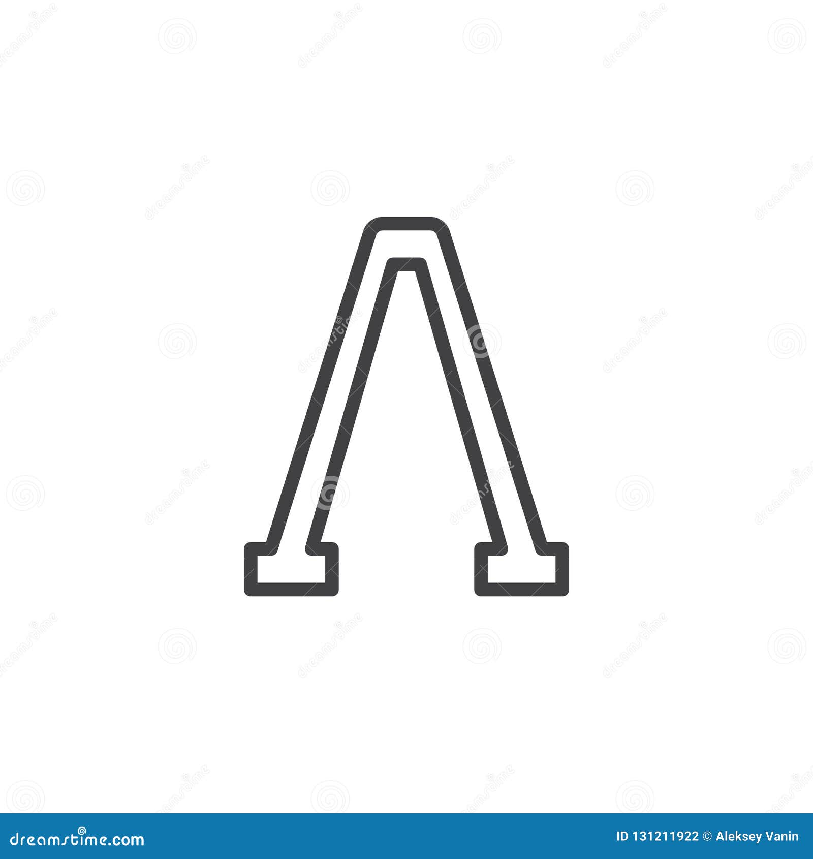 Lambda Letter Outline Icon Stock Vector Illustration Of Math 131211922