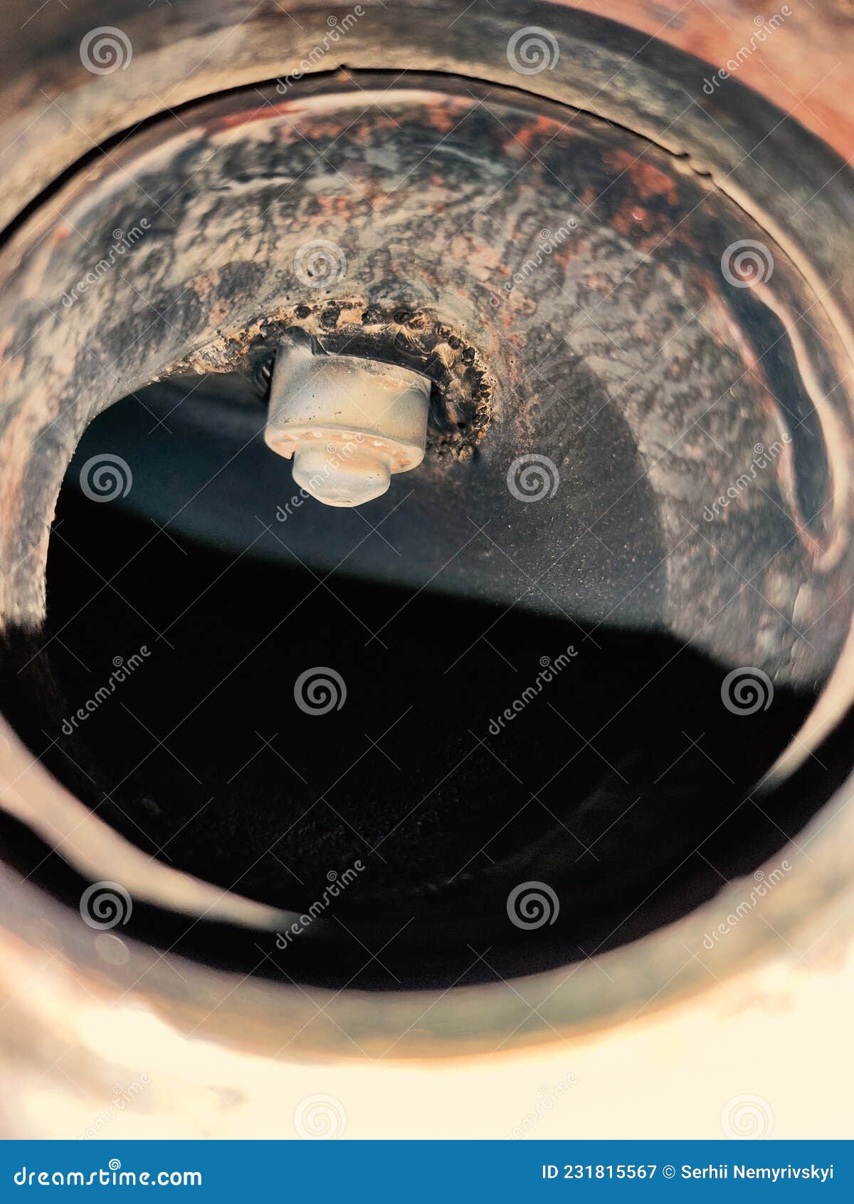 Lambda Probe, Exhaust Gas Oxygen Sensor, Inside the Pipe. Internal ...