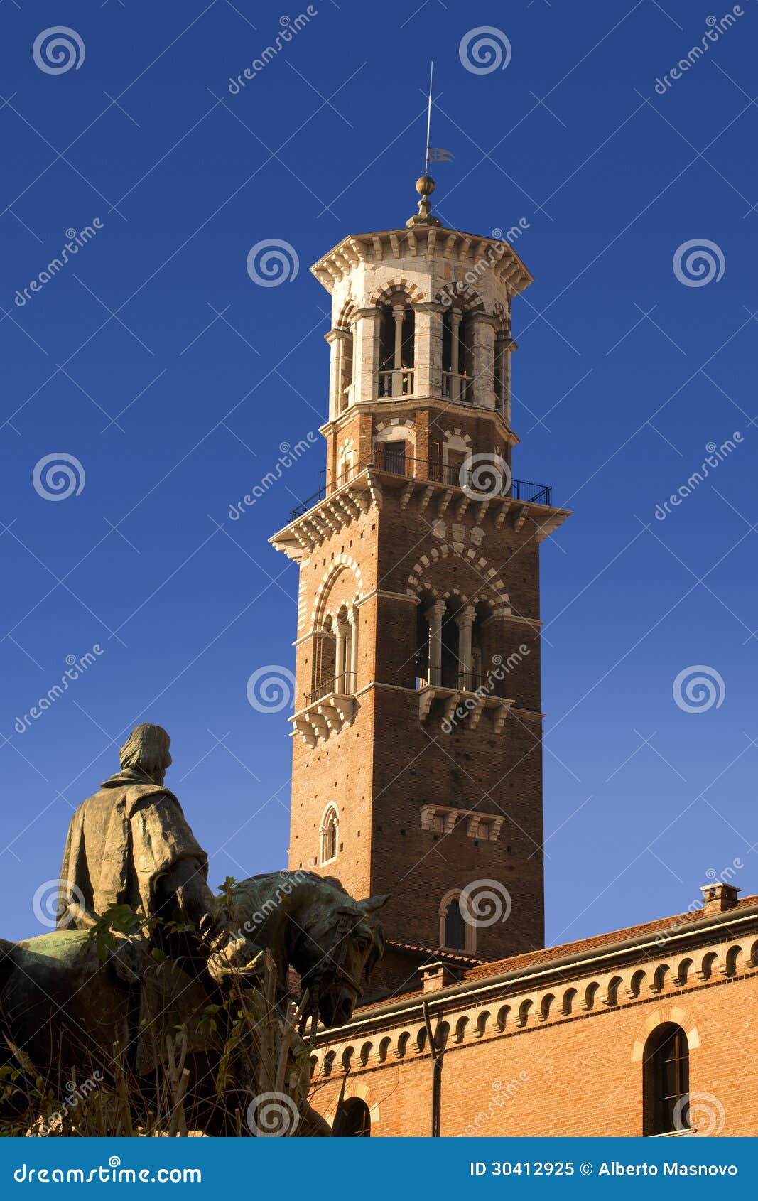 Lamberti Tower - Verona Italy Stock Image - Image of interesting ...