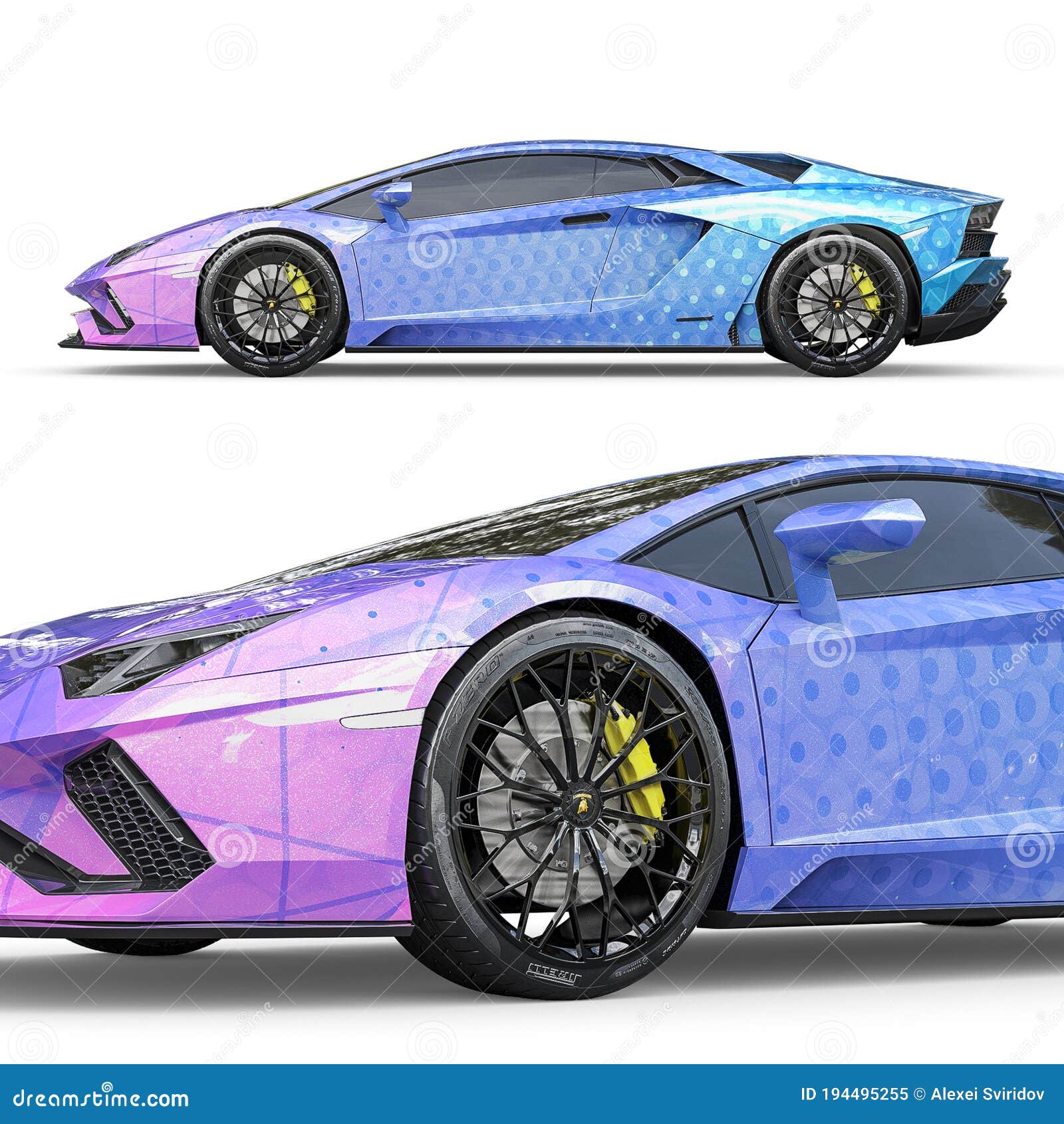 Lamborghini Aventador Sport Car Side View Cartoon Vector ...