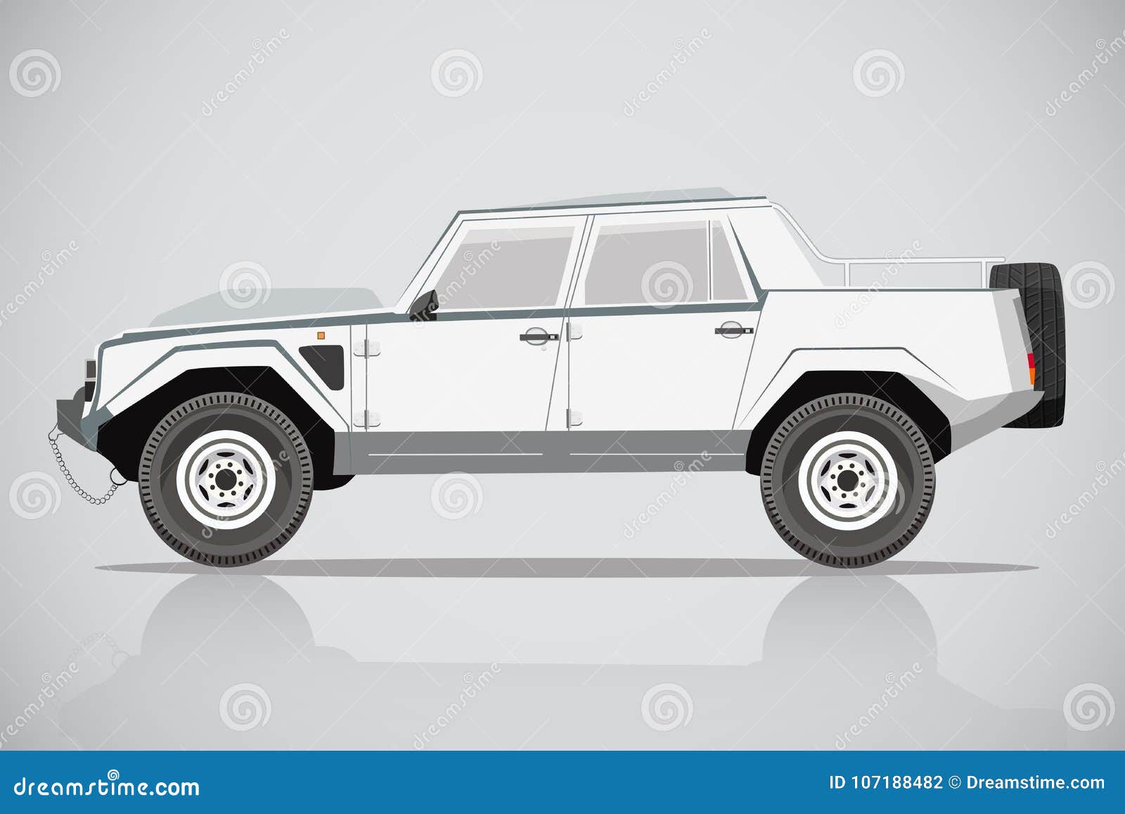 Lamborghini Car SUV Side View Stock Vector - Illustration of offroad ...