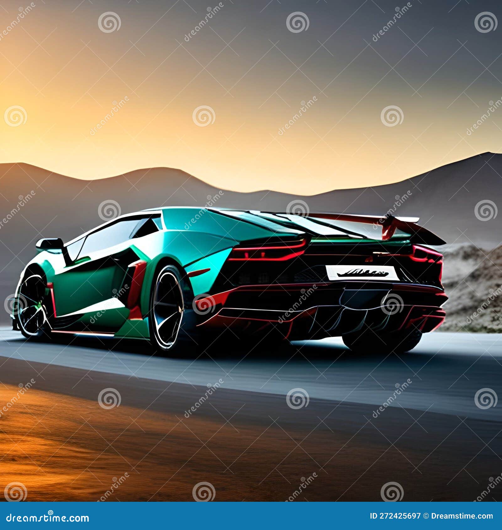 Lamborghini Hurakan Super Sport Car Stock Illustration - Illustration ...