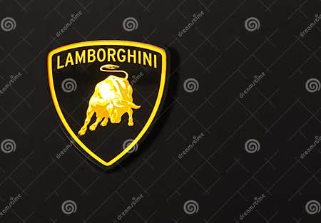 Lamborghini sign editorial image. Image of exhibitor - 18477690