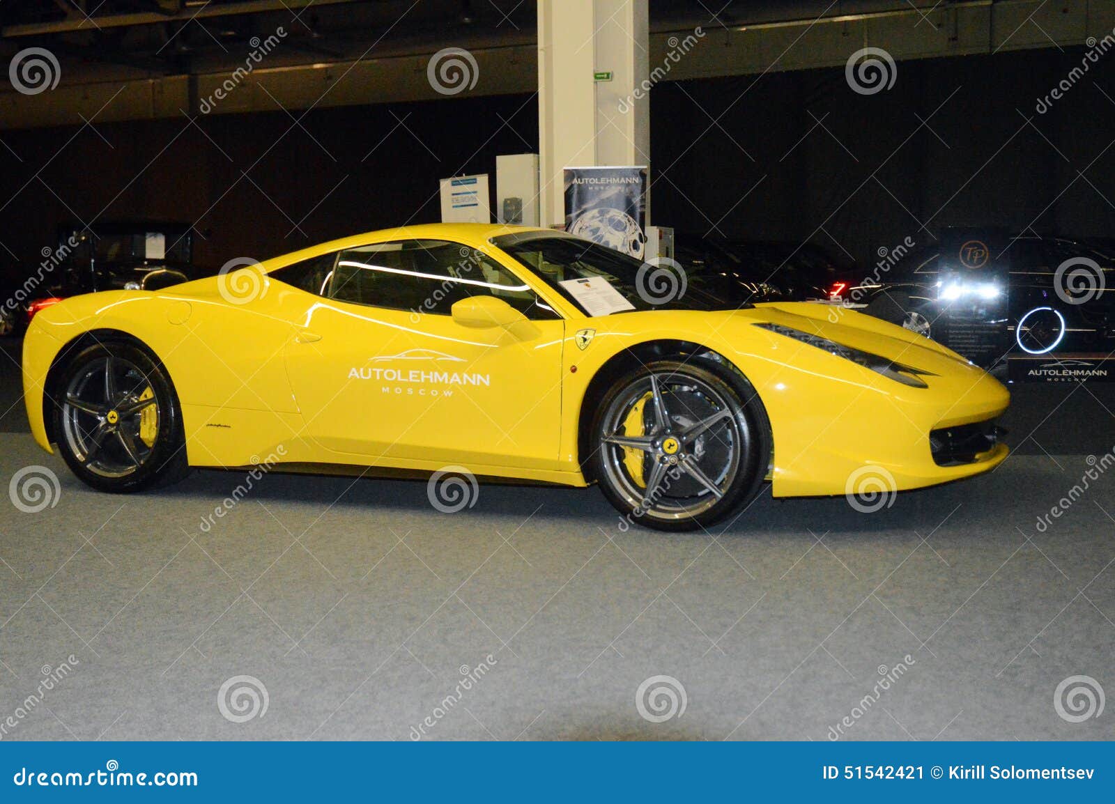 Ferrari 458 Italia Yellow Color in the Showroom Editorial Photo - Image ...