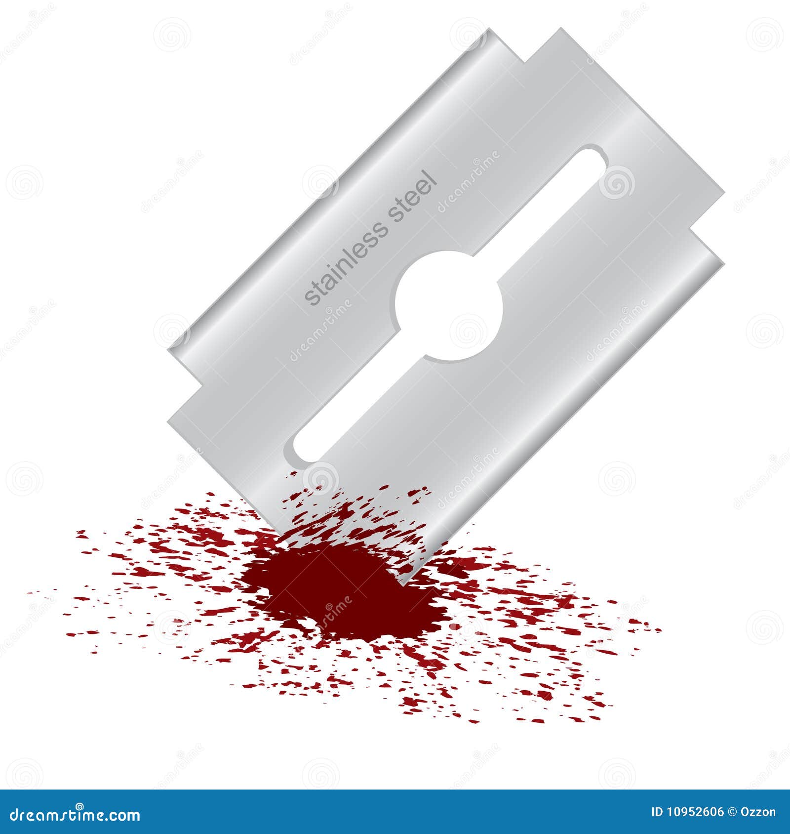 Lame de rasoir sanglante illustration de vecteur. Illustration du ...